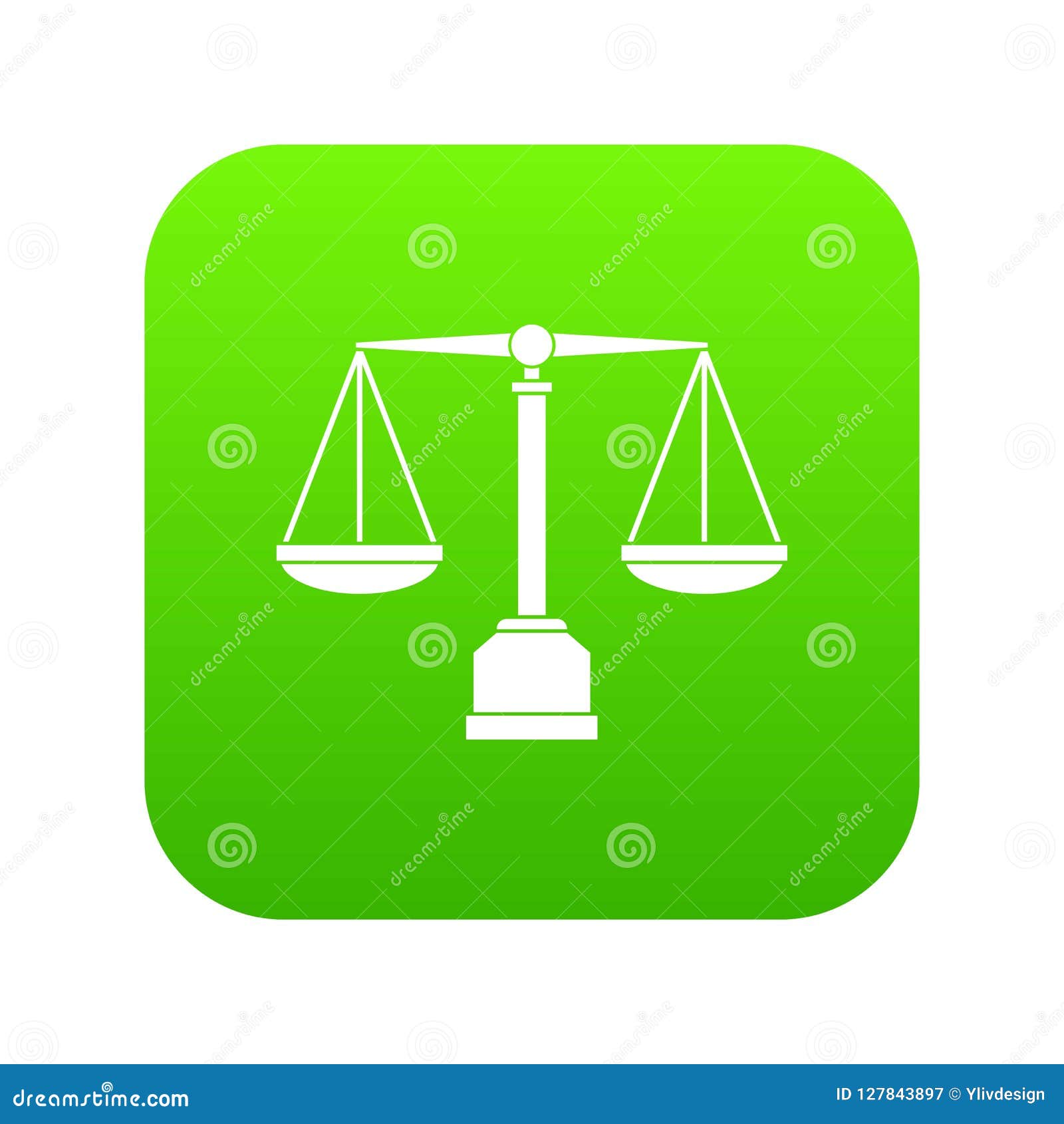 Justice Scale Icon Digital Green Stock Vector - Illustration of equal ...
