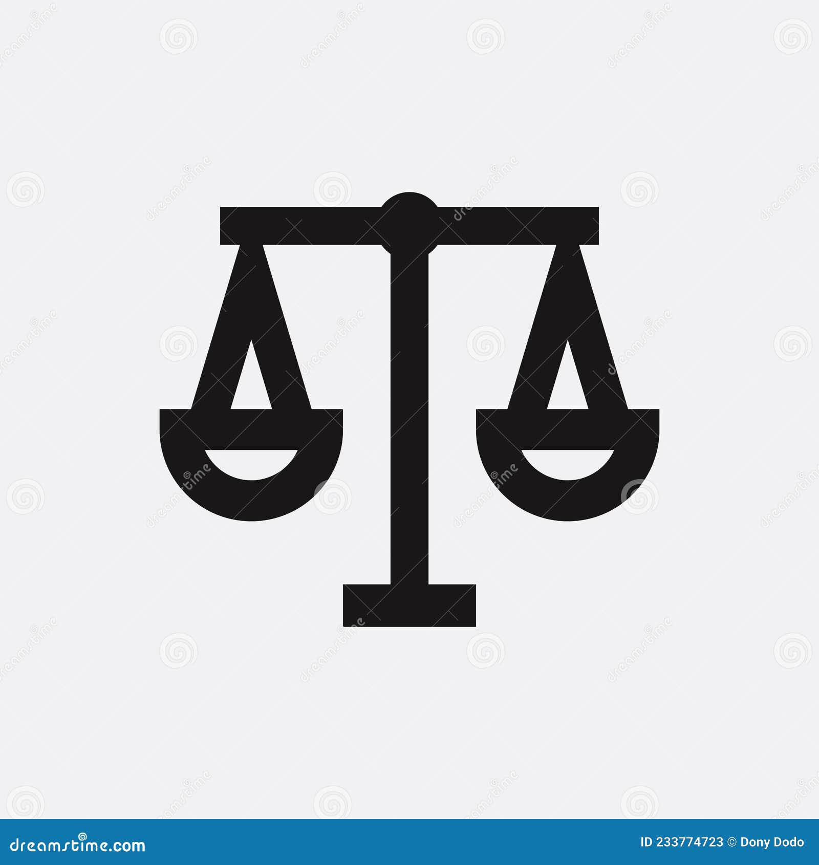Justice Scale Icon. White Background. Grading Pictogram Scale Vector ...