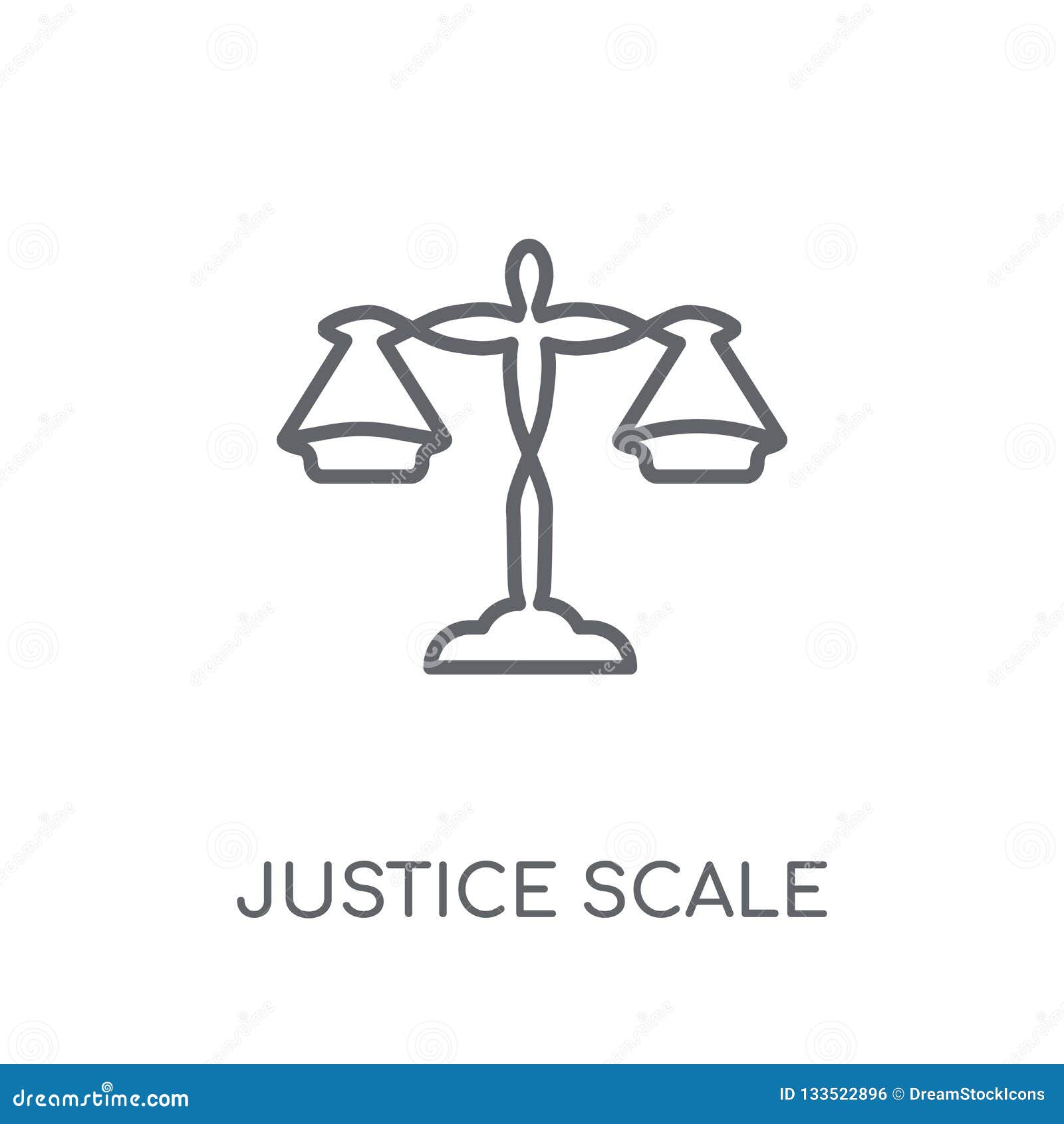 Justice Scale Linear Icon. Modern Outline Justice Scale Logo Con Stock ...