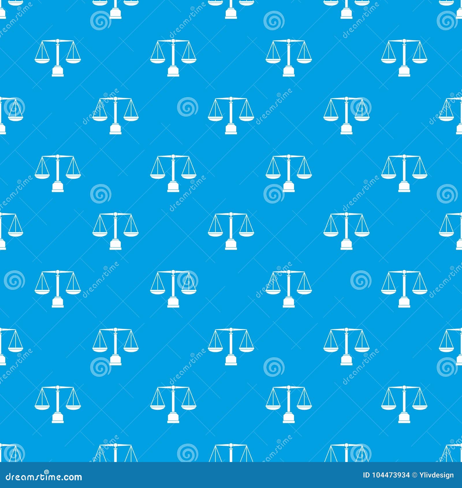 Justice Scale Pattern Seamless Blue Stock Vector - Illustration of ...
