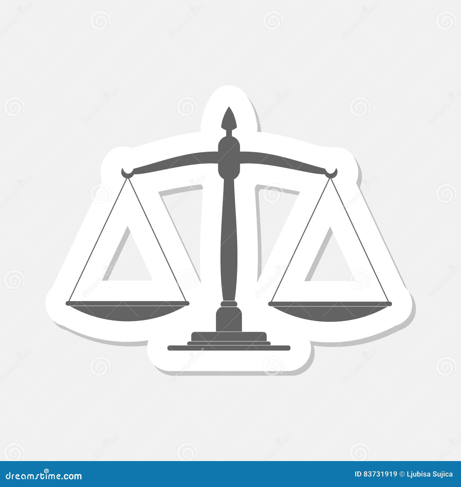 Justice scale stickers stock vector. Illustration of court - 83731919