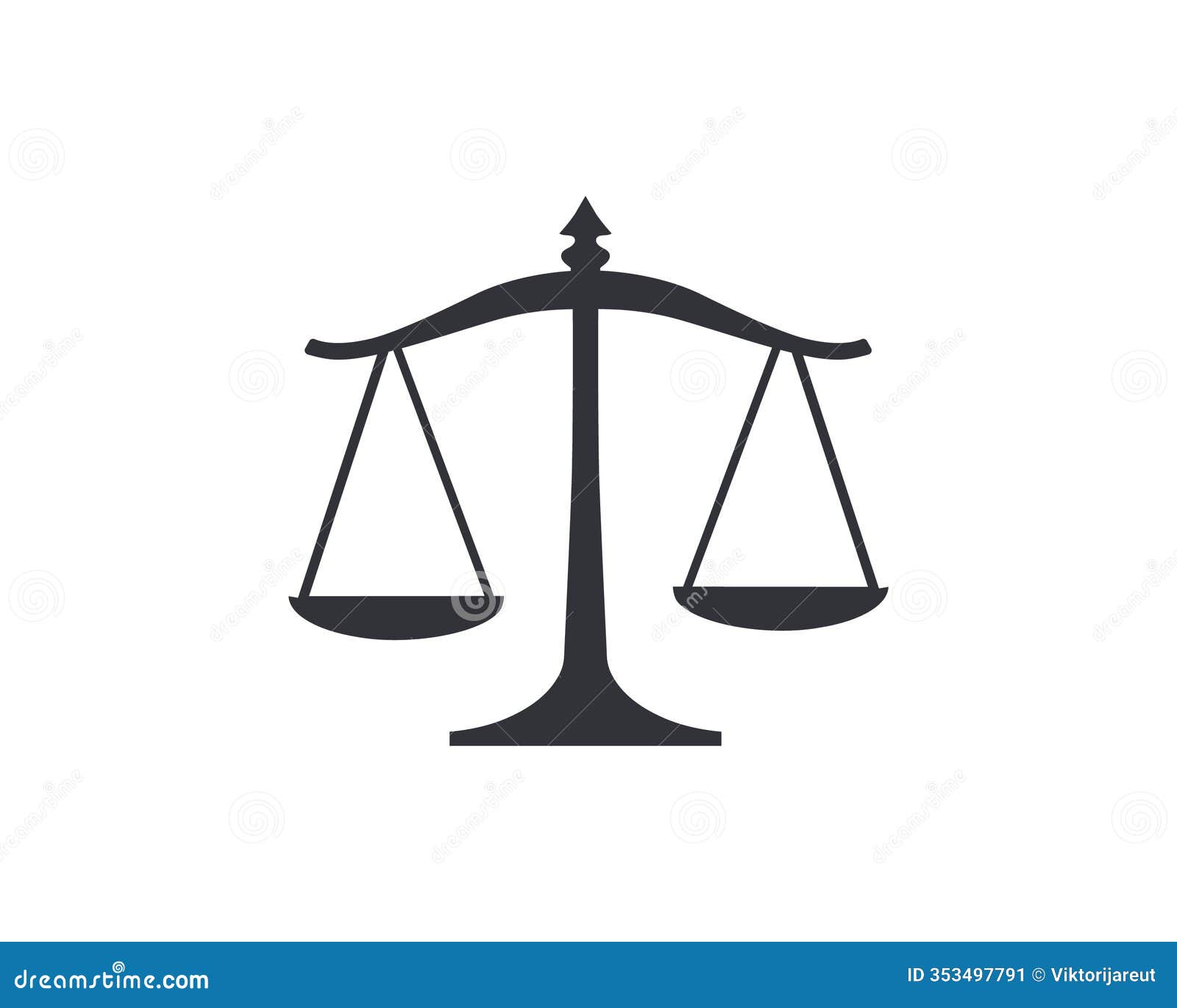 Justice Scale Vector Icon. Scale Symbol Isolated on White Background ...