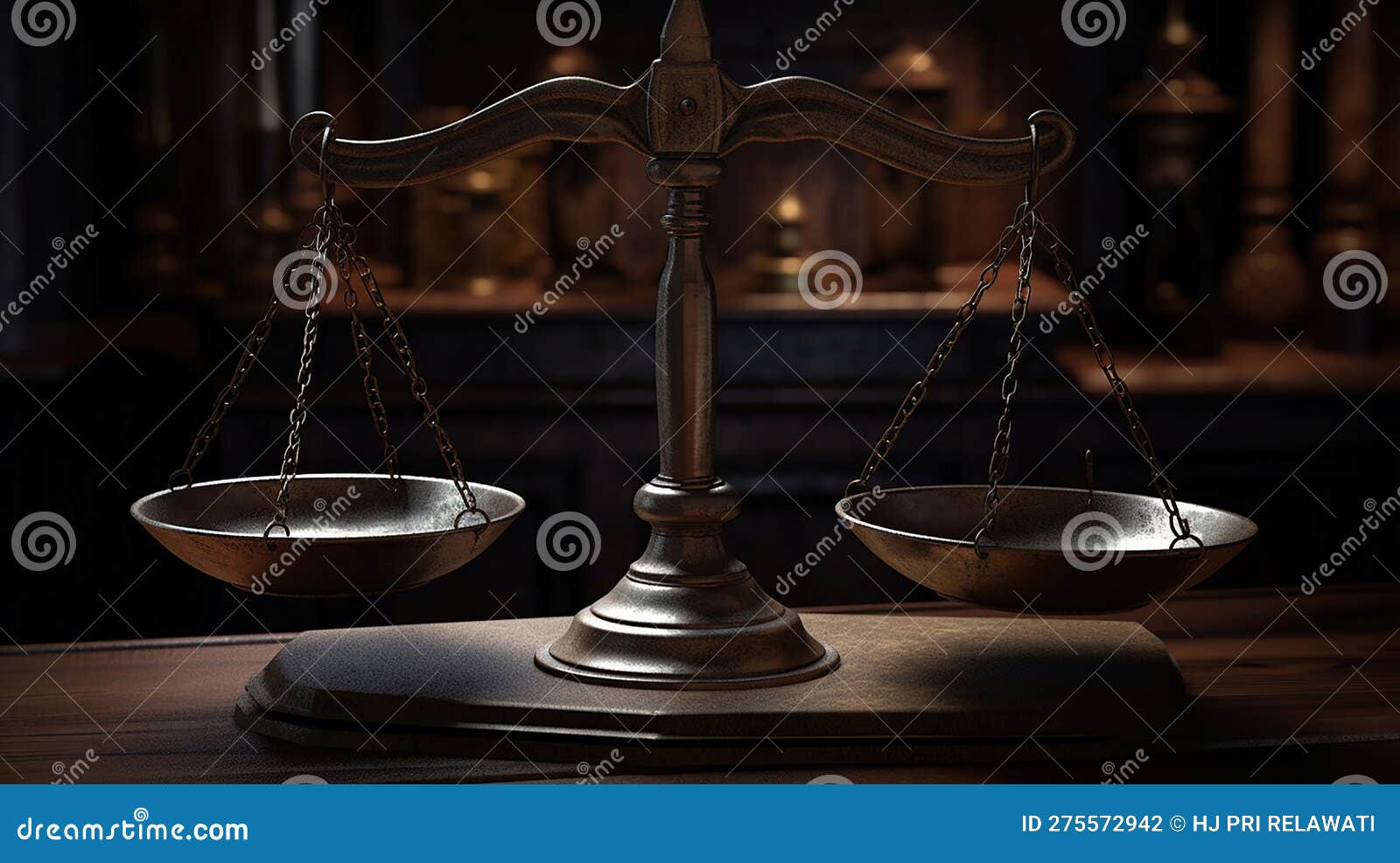 Justice Scales Concept of the Law, Judicial Scales. Generative Ai Stock ...