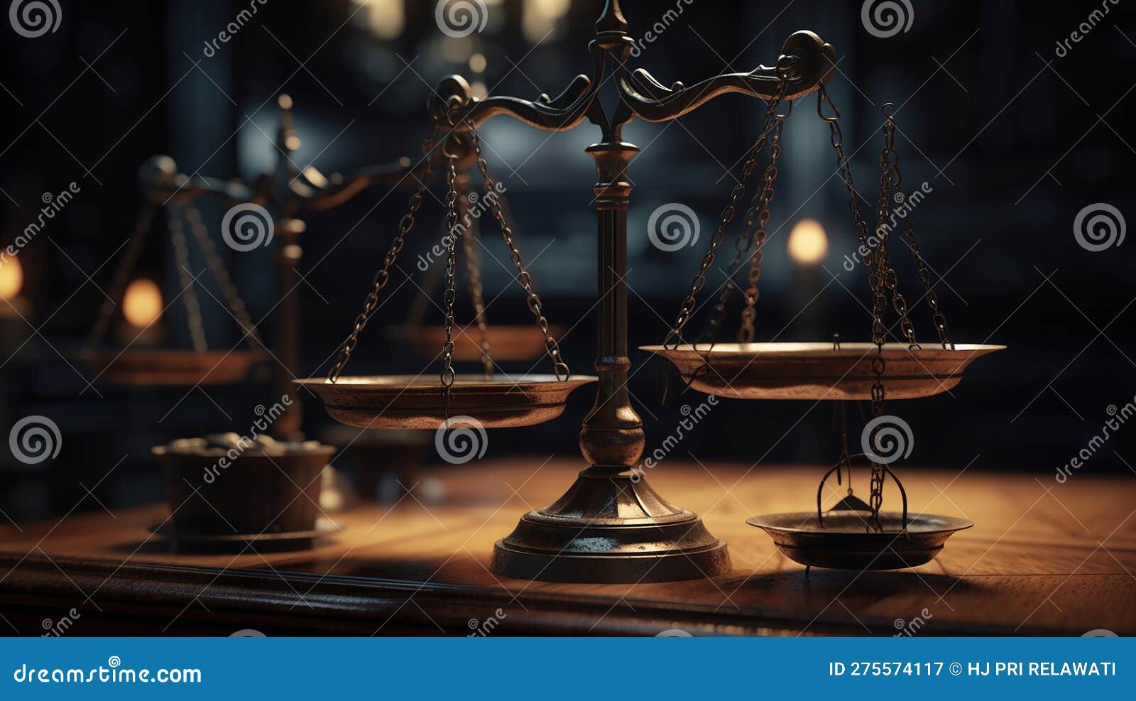 Justice Scales Concept of the Law, Judicial Scales. Generative Ai Stock ...