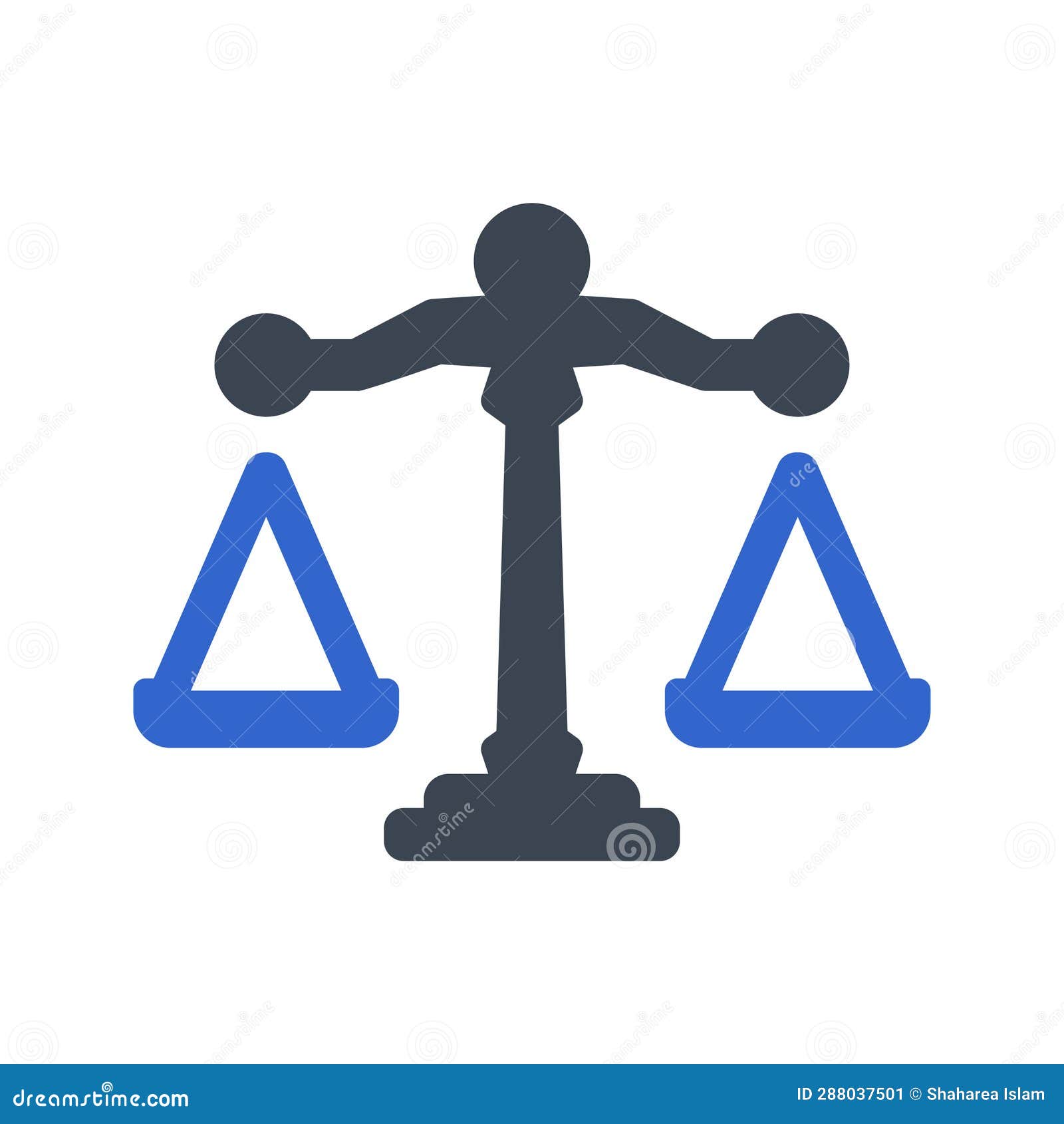 Justice scales icon stock vector. Illustration of scales - 288037501