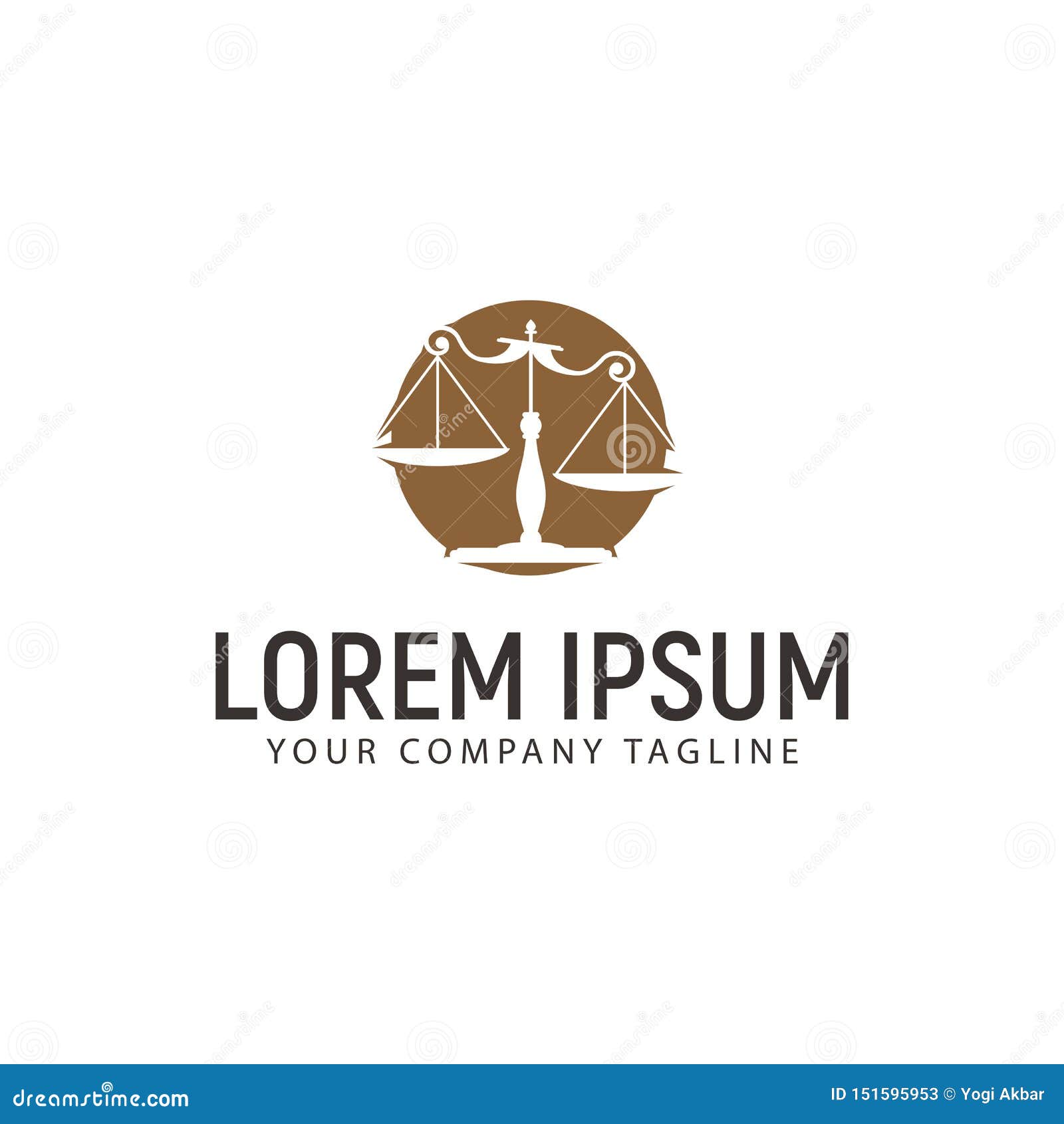 Justice Scales Logo Design Concept Template Stock Vector - Illustration ...