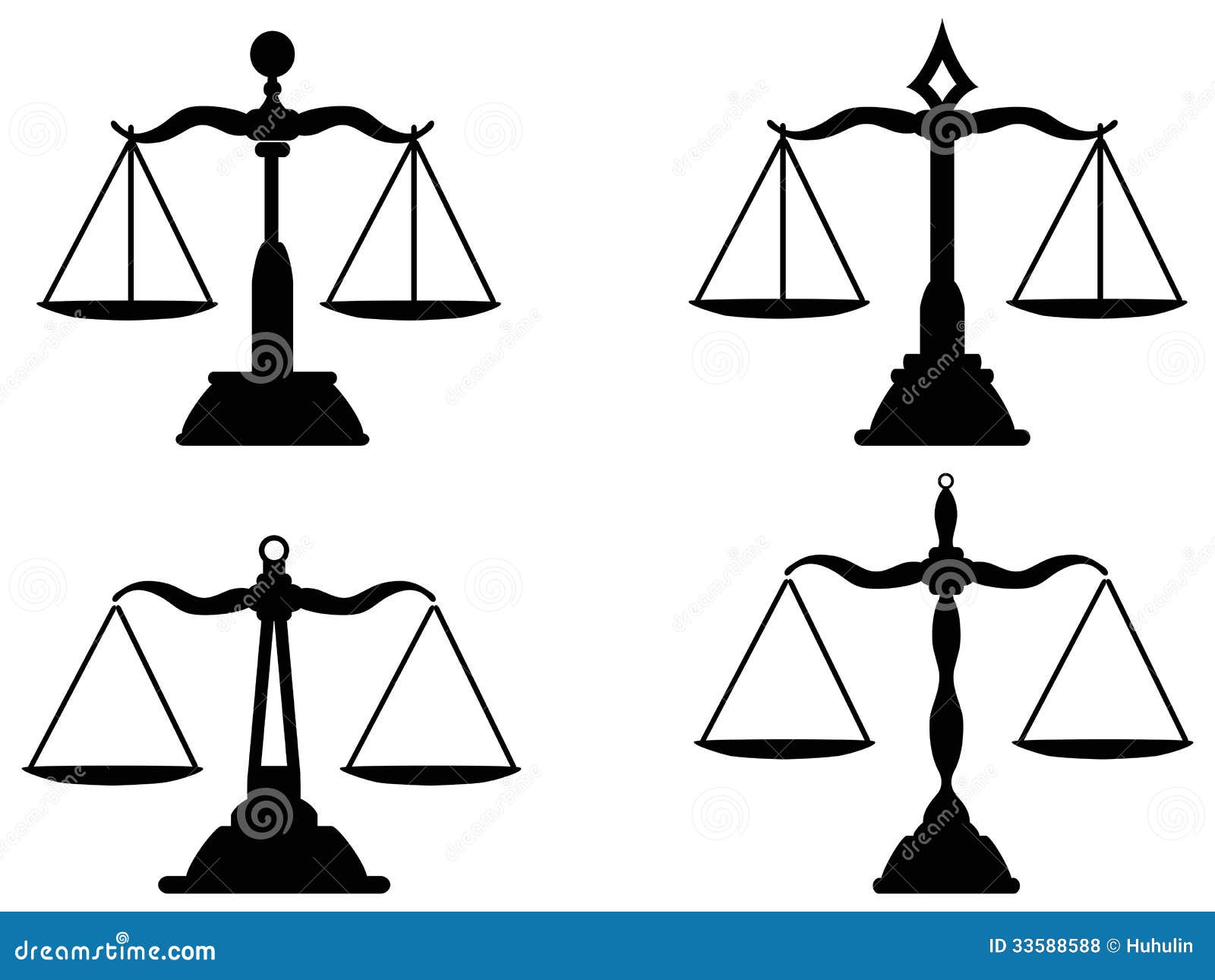 Justice scales silhouette stock vector. Illustration of equal - 33588588