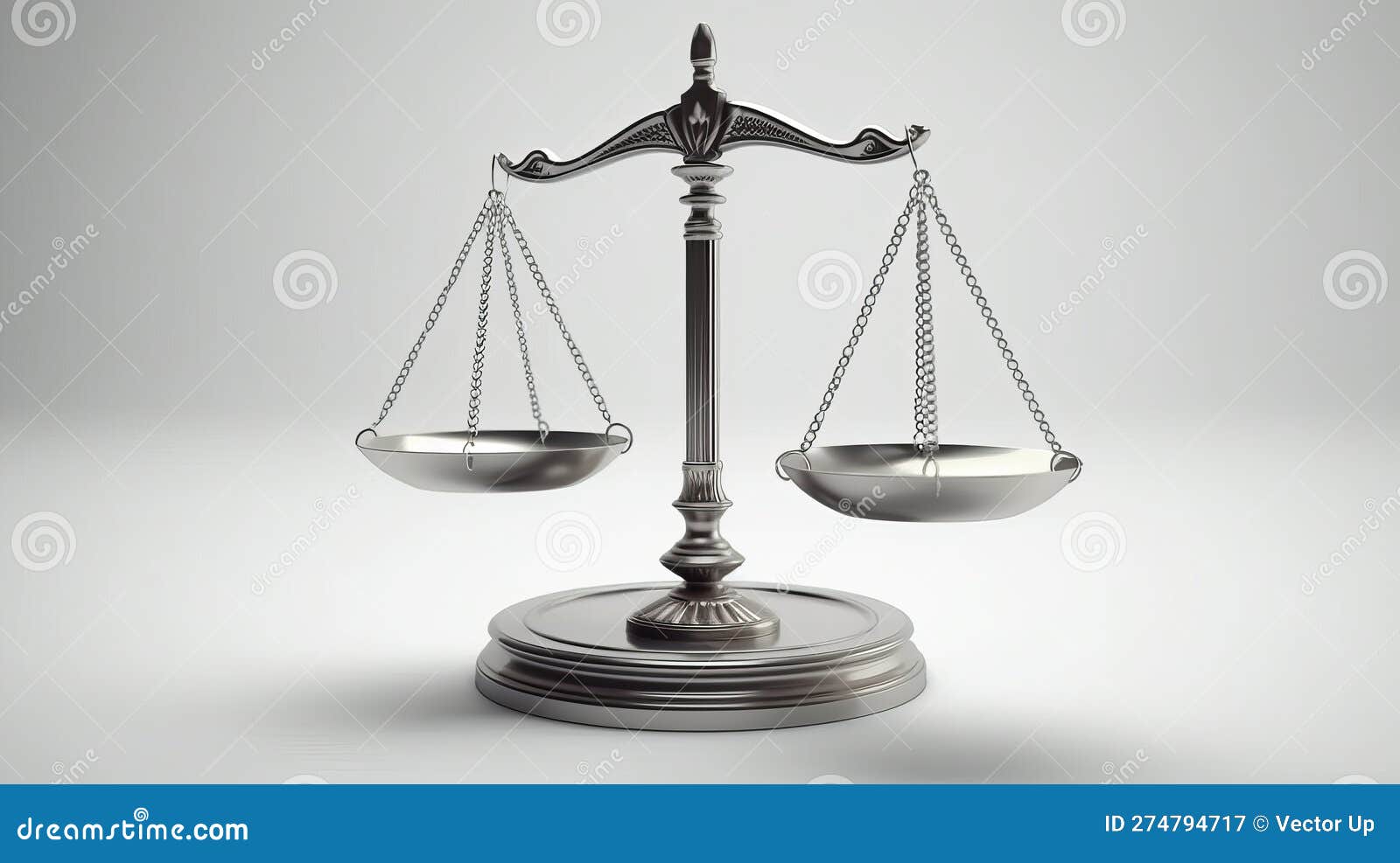 Justice Scales on White Background. Generative AI Stock Image - Image ...