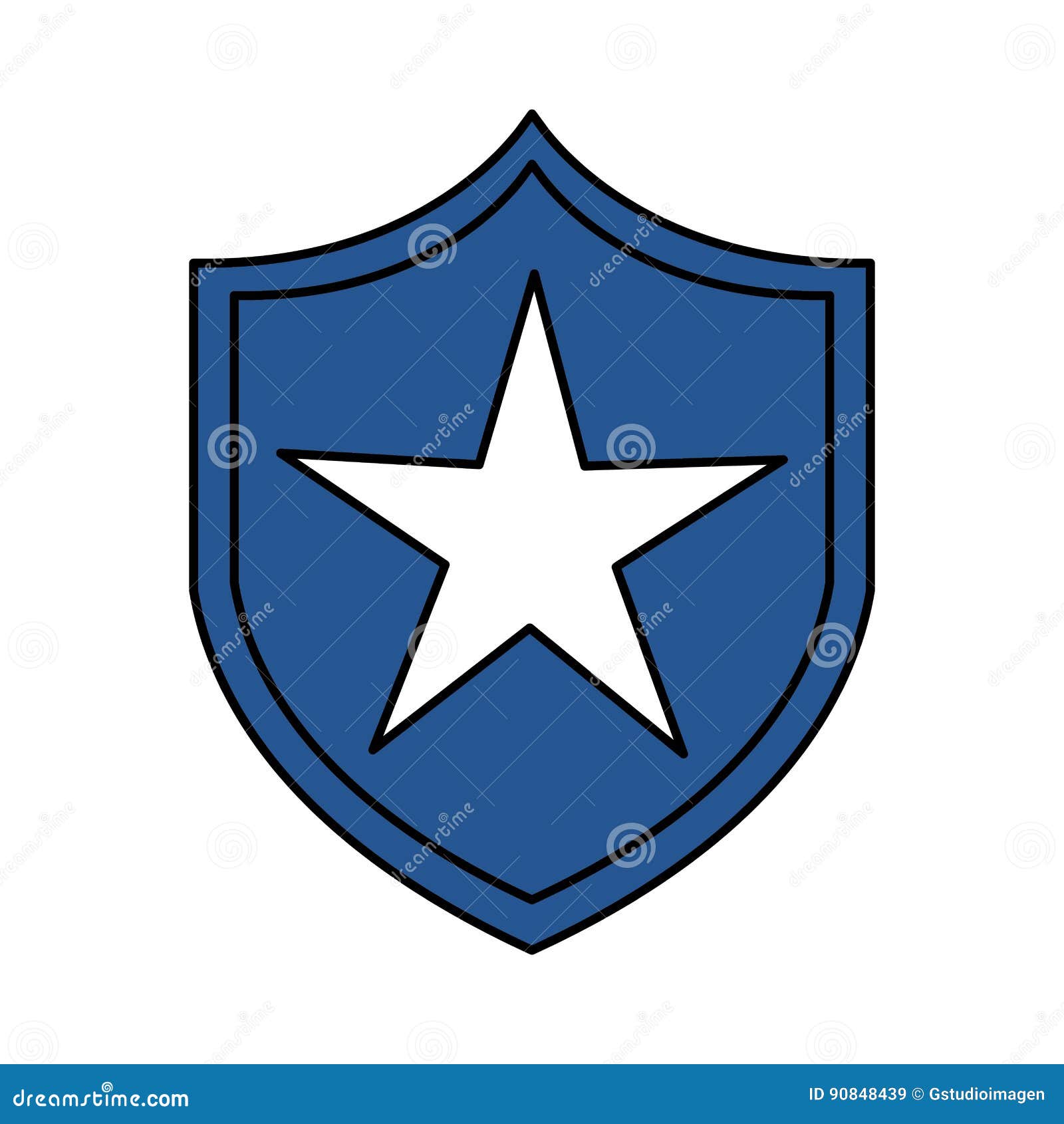 Justice Shield with Stars Isolated Icon Stock Vector - Illustration of ...