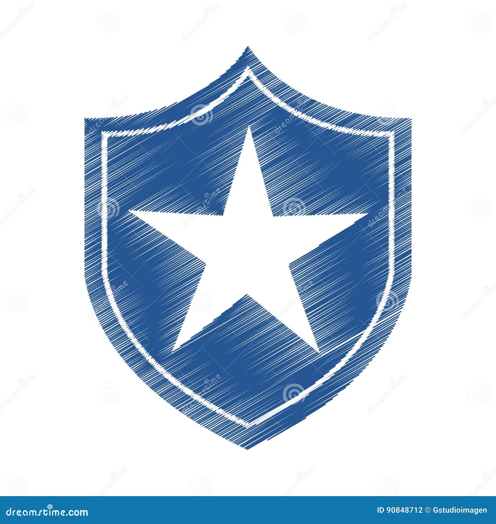 Justice Shield with Stars Isolated Icon Stock Vector - Illustration of ...