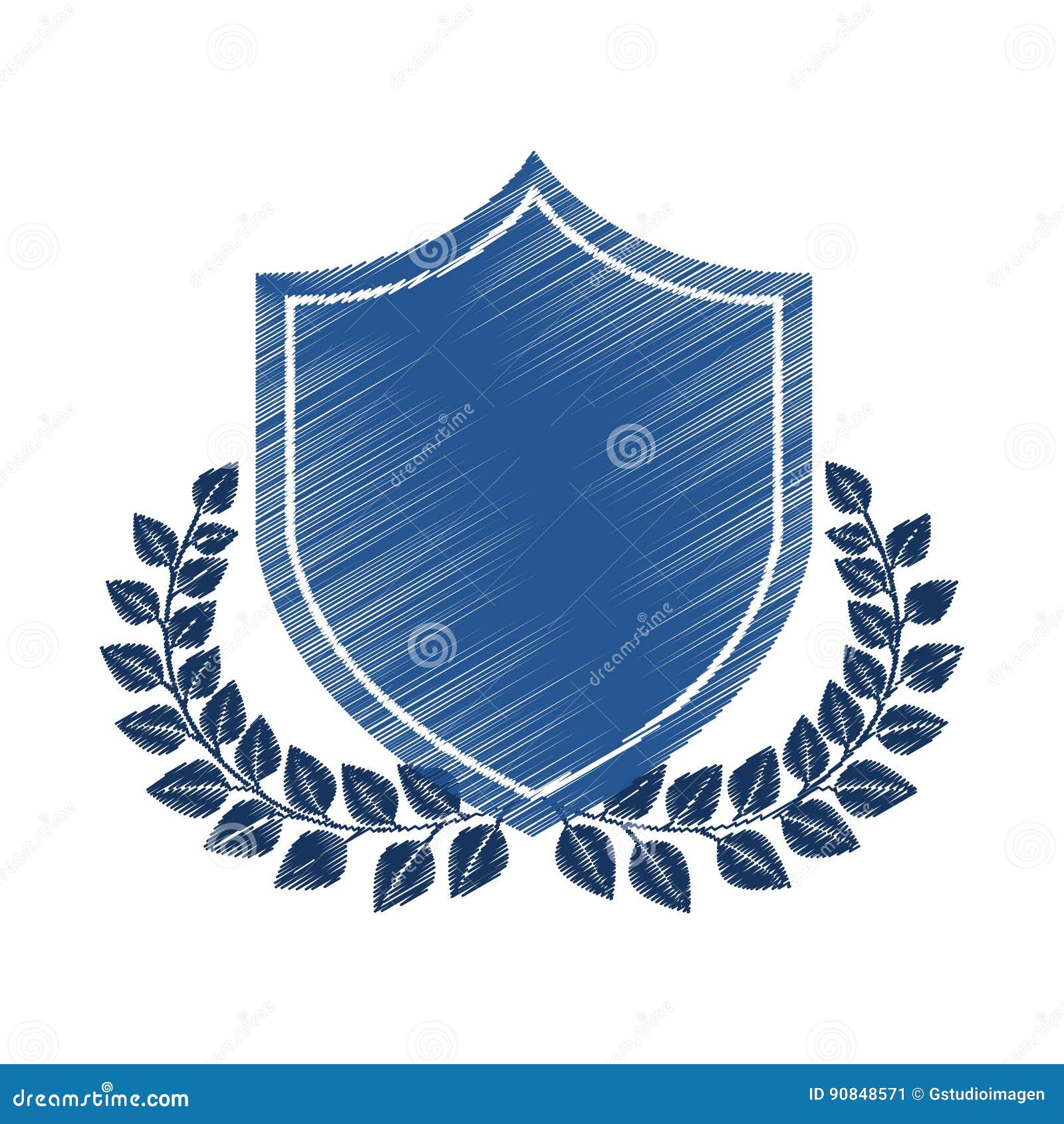 Justice Shield with Wreath Isolated Icon Stock Vector - Illustration of ...