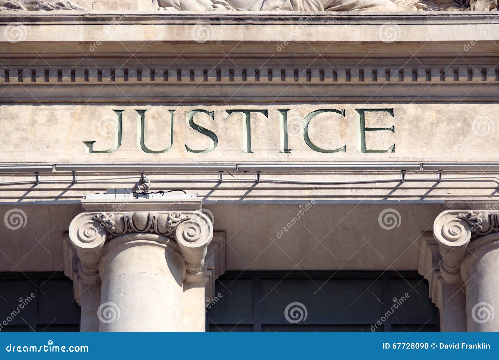 Justice Sign On A Courtroom Building, Law Courts Royalty-Free Stock ...
