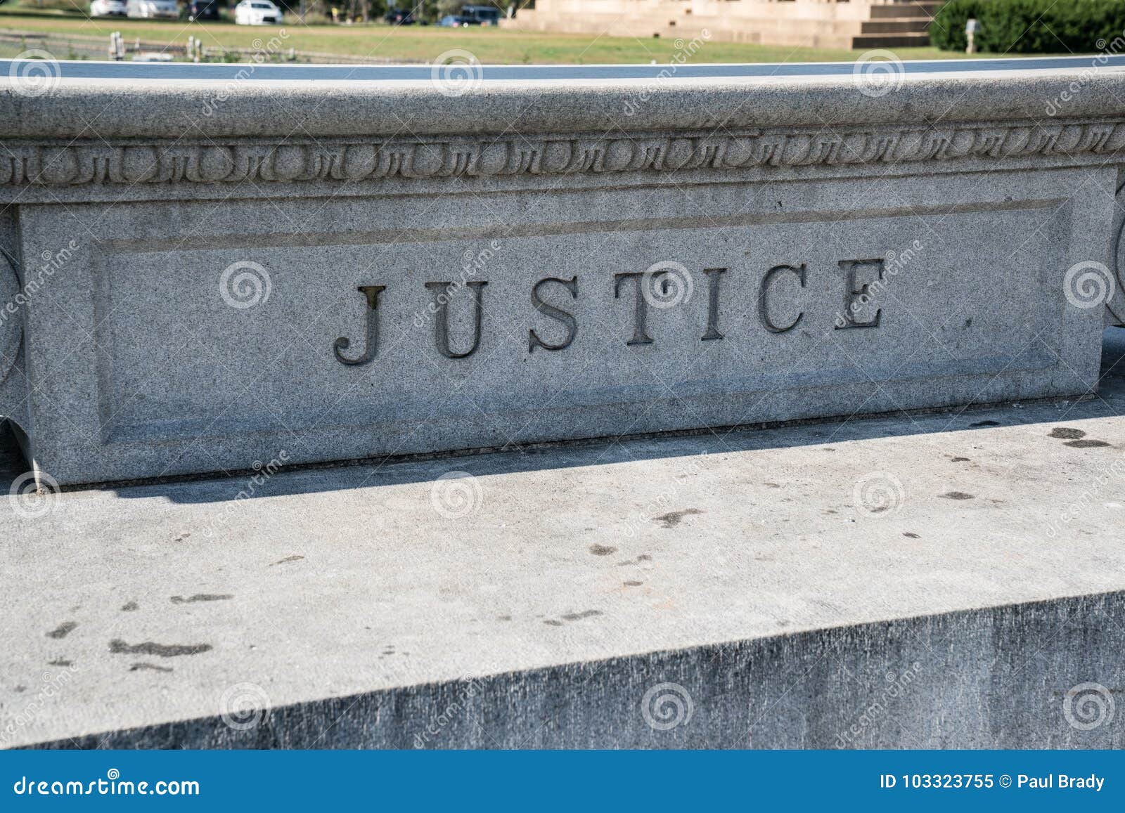 Justice Sign On A Courtroom Building, Law Courts Royalty-Free Stock ...