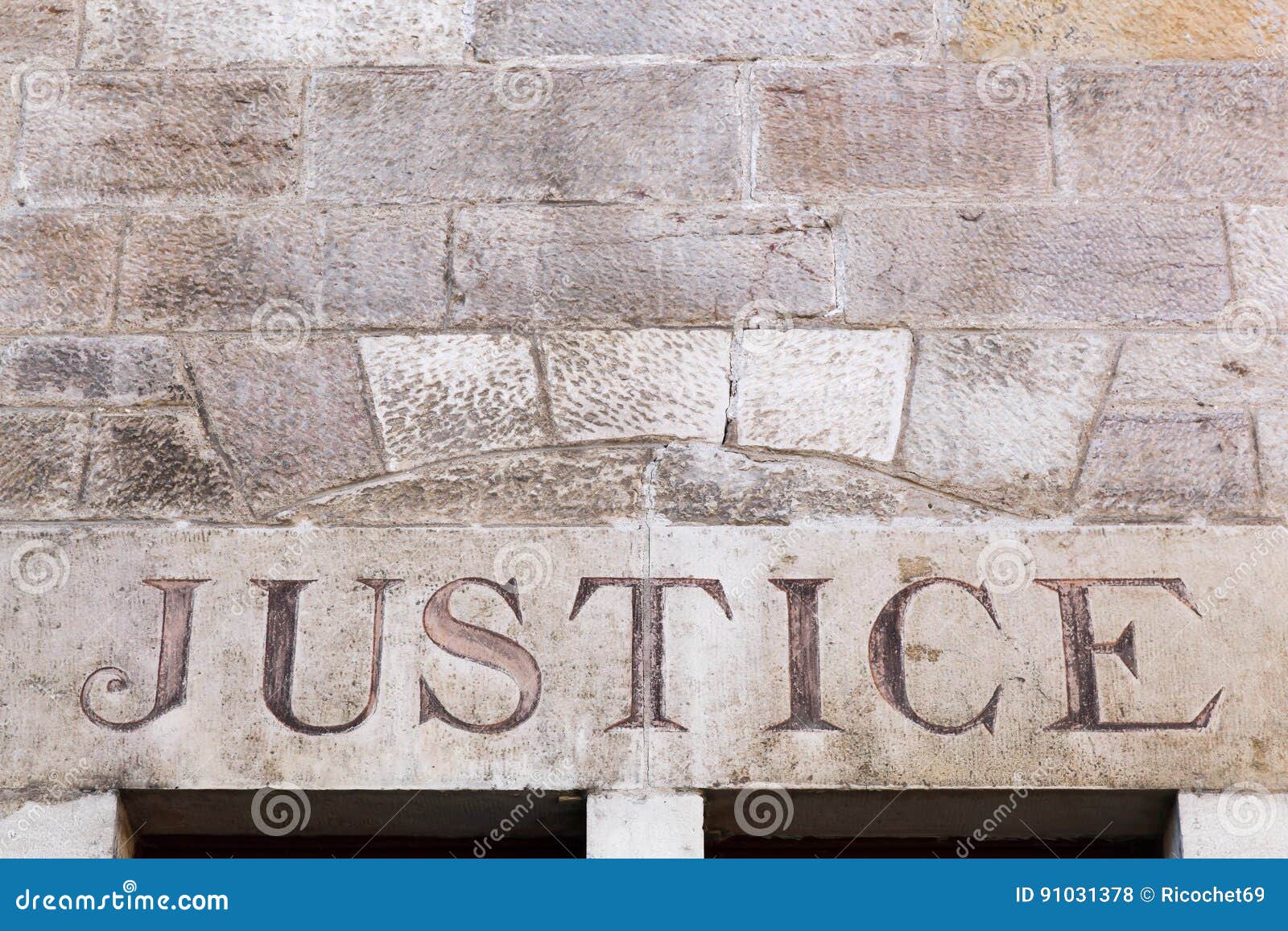 Justice sign on a wall stock photo. Image of legal, judge - 91031378