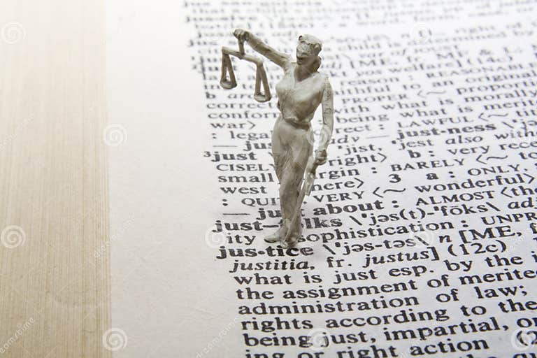 Justice Statue with Definition Stock Photo - Image of statue, justice ...