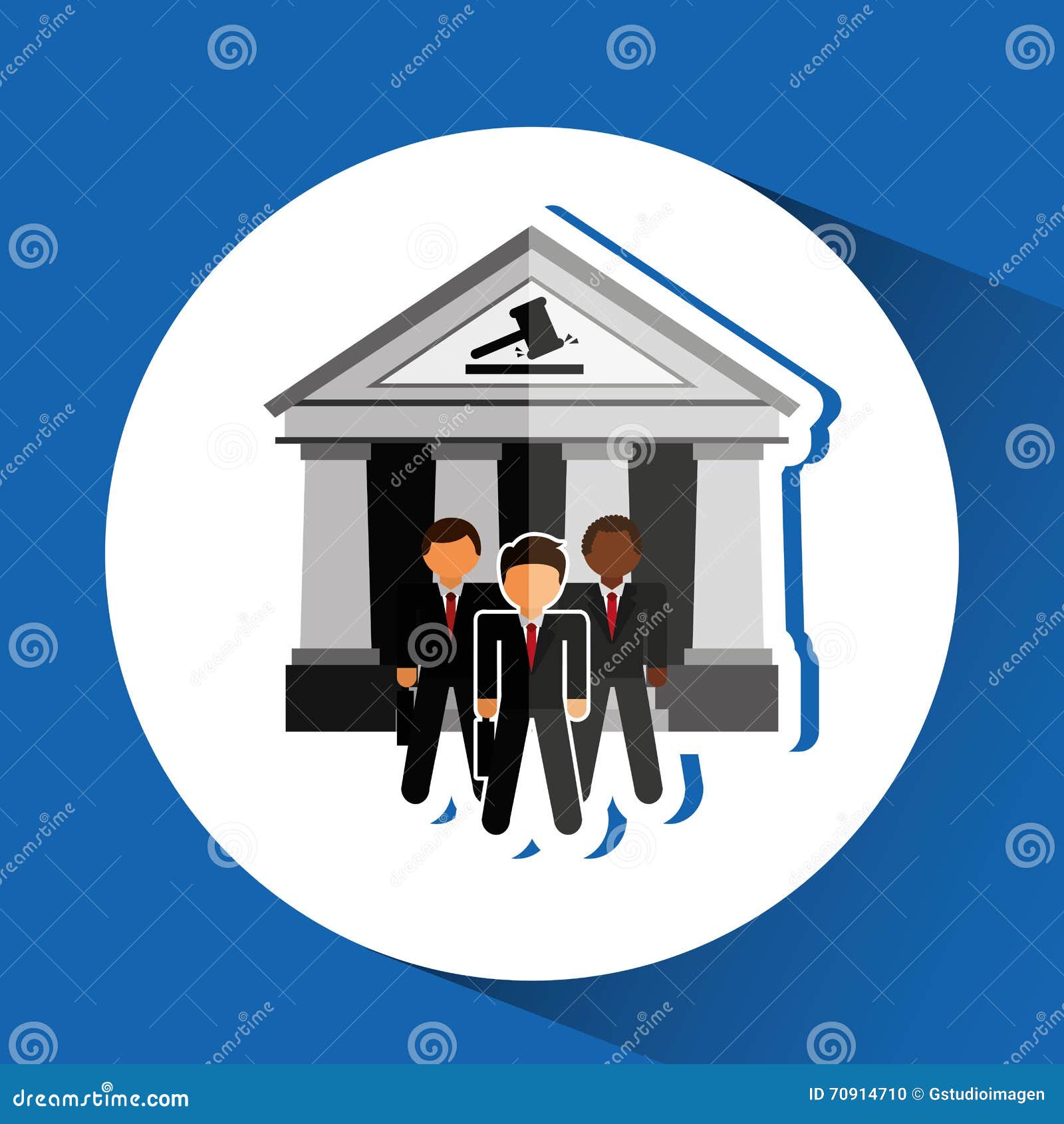 Justice System Concept Design Stock Illustration - Illustration of ...