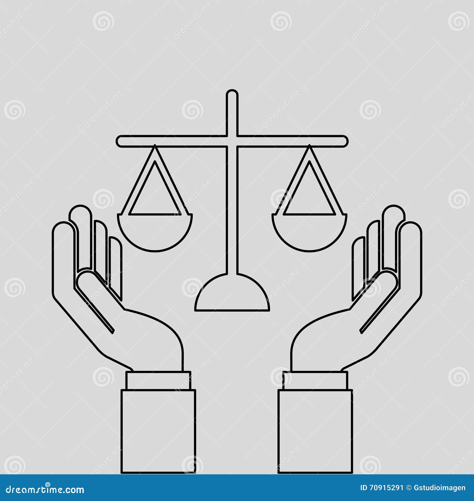 Justice System Concept Design Stock Illustration - Illustration of ...