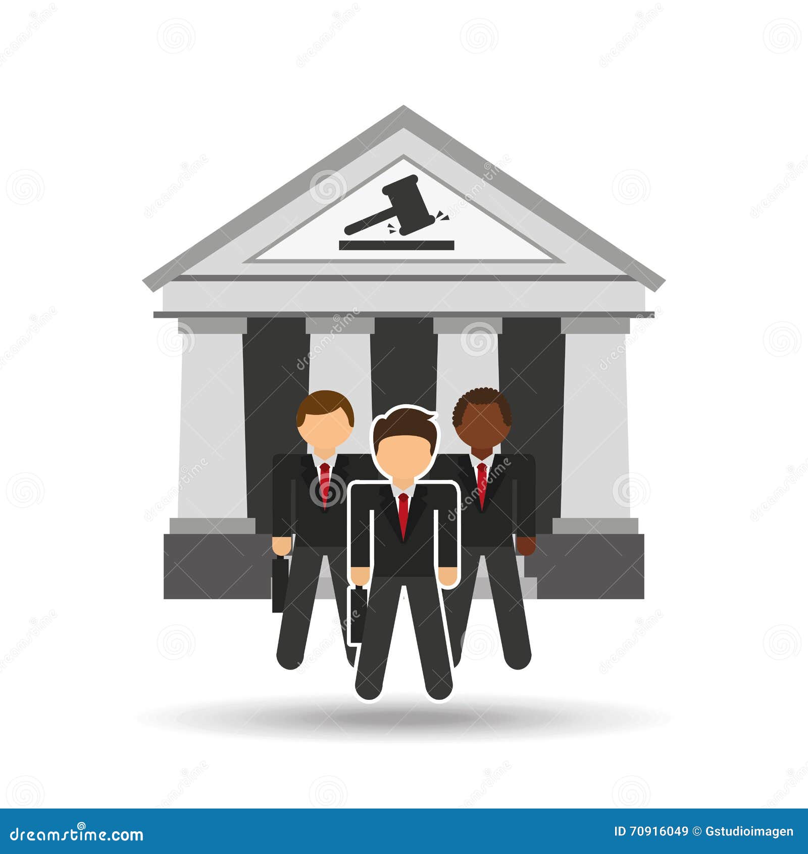 Justice System Concept Design Stock Illustration - Illustration of ...