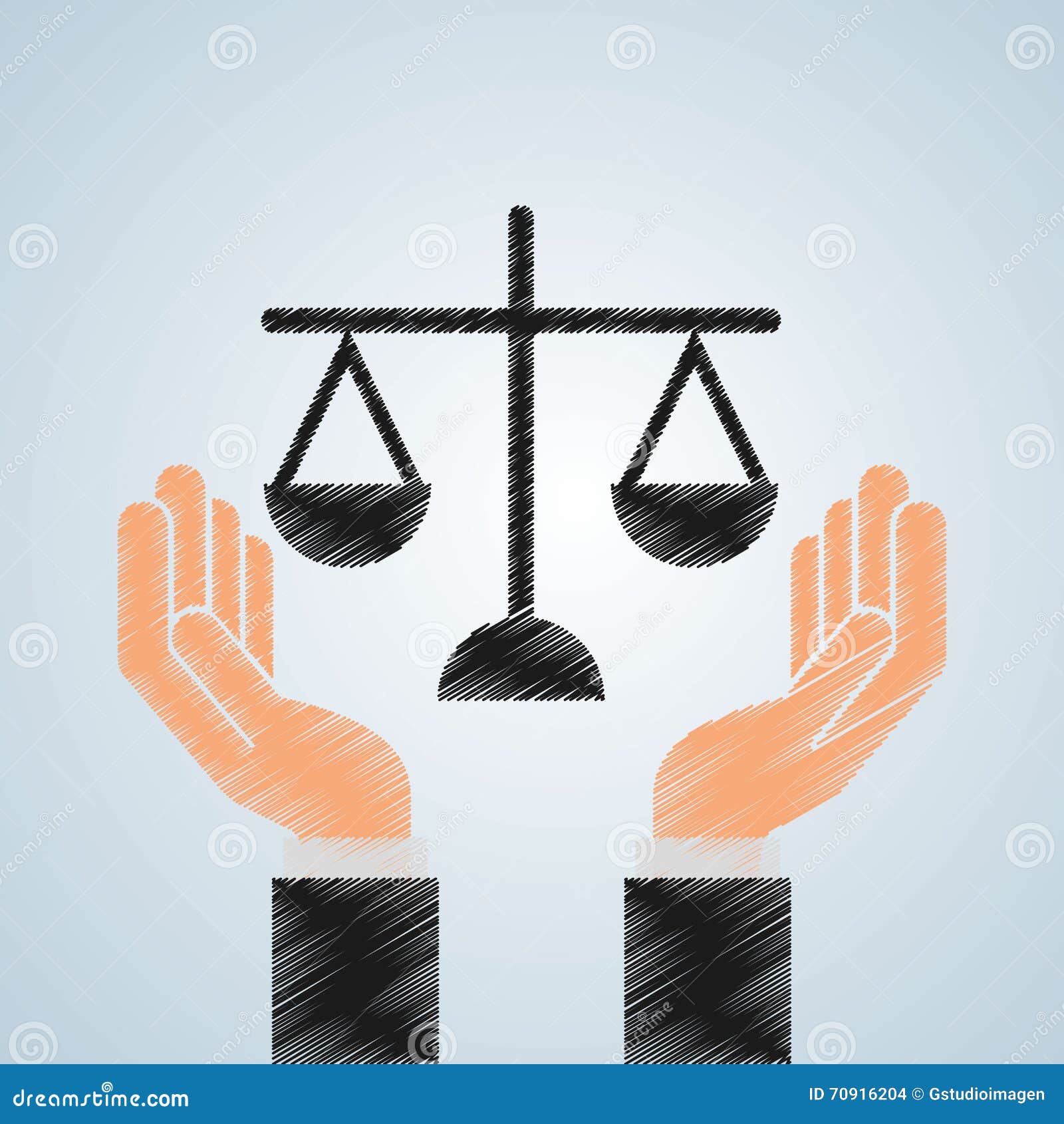 Justice System Concept Design Stock Illustration - Illustration of ...