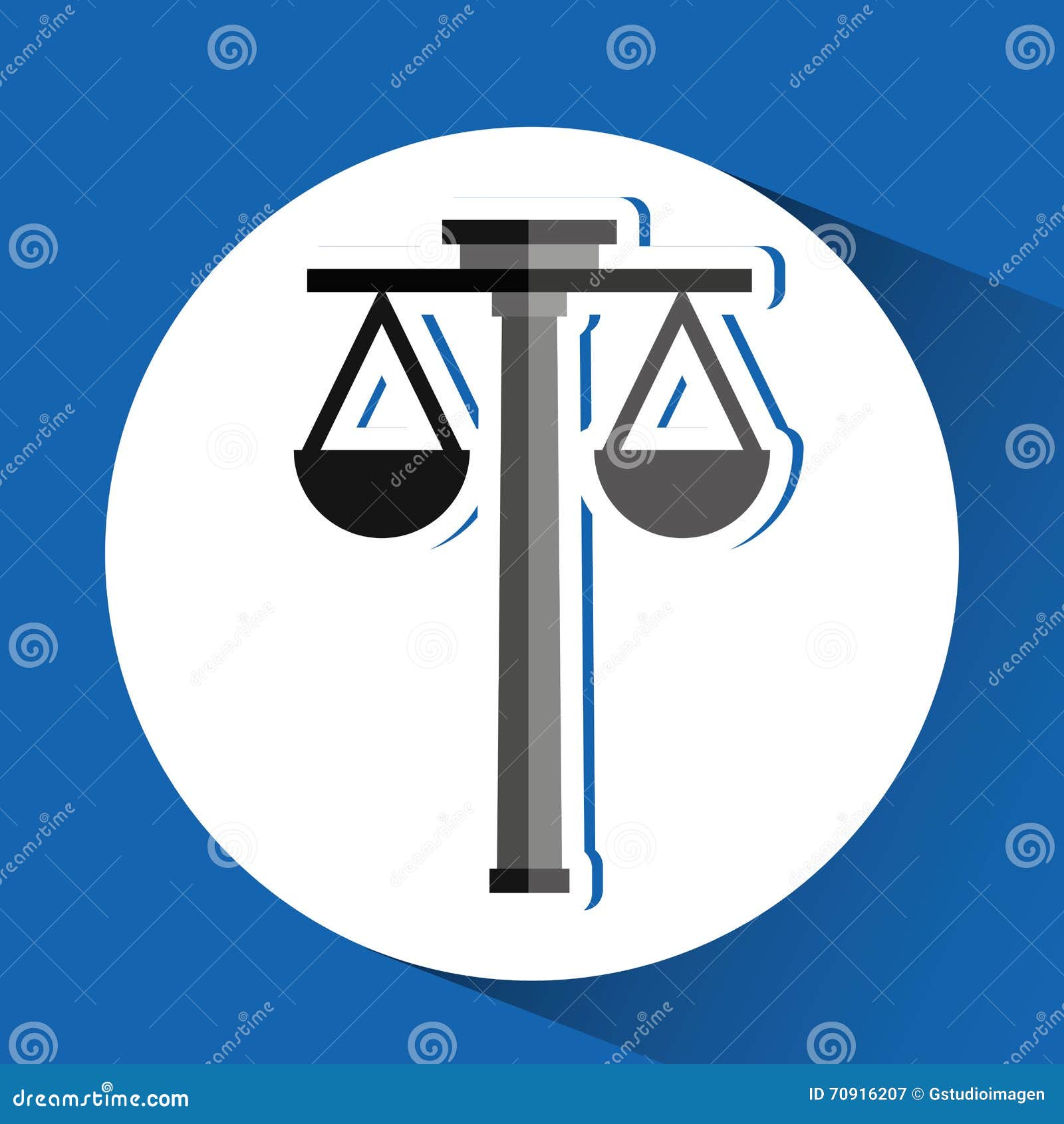 Justice System Concept Design Stock Illustration - Illustration of ...