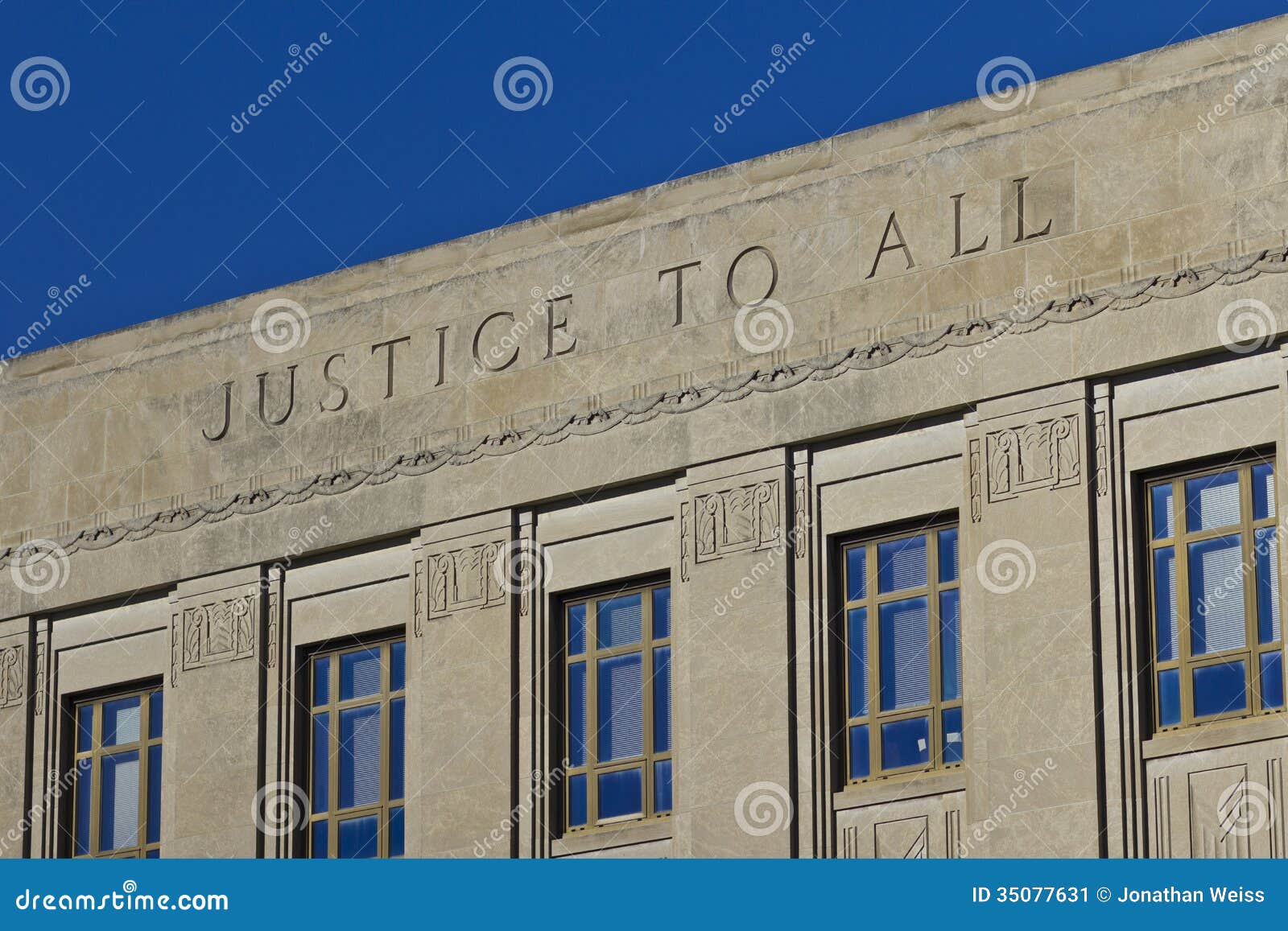 Justice To All Atop a Court House Stock Image - Image of authority ...