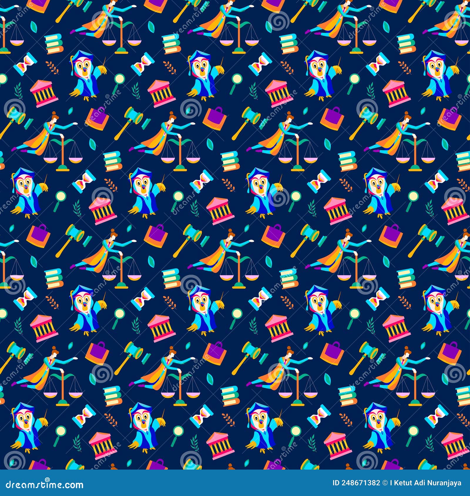 Justice Vector Seamless Pattern Stock Vector - Illustration of vector ...