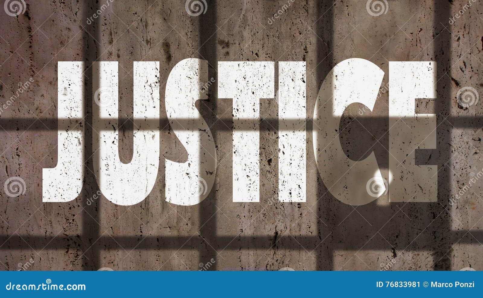 Justice on a Wall with Jail Bars Shadow Stock Image - Image of bars ...