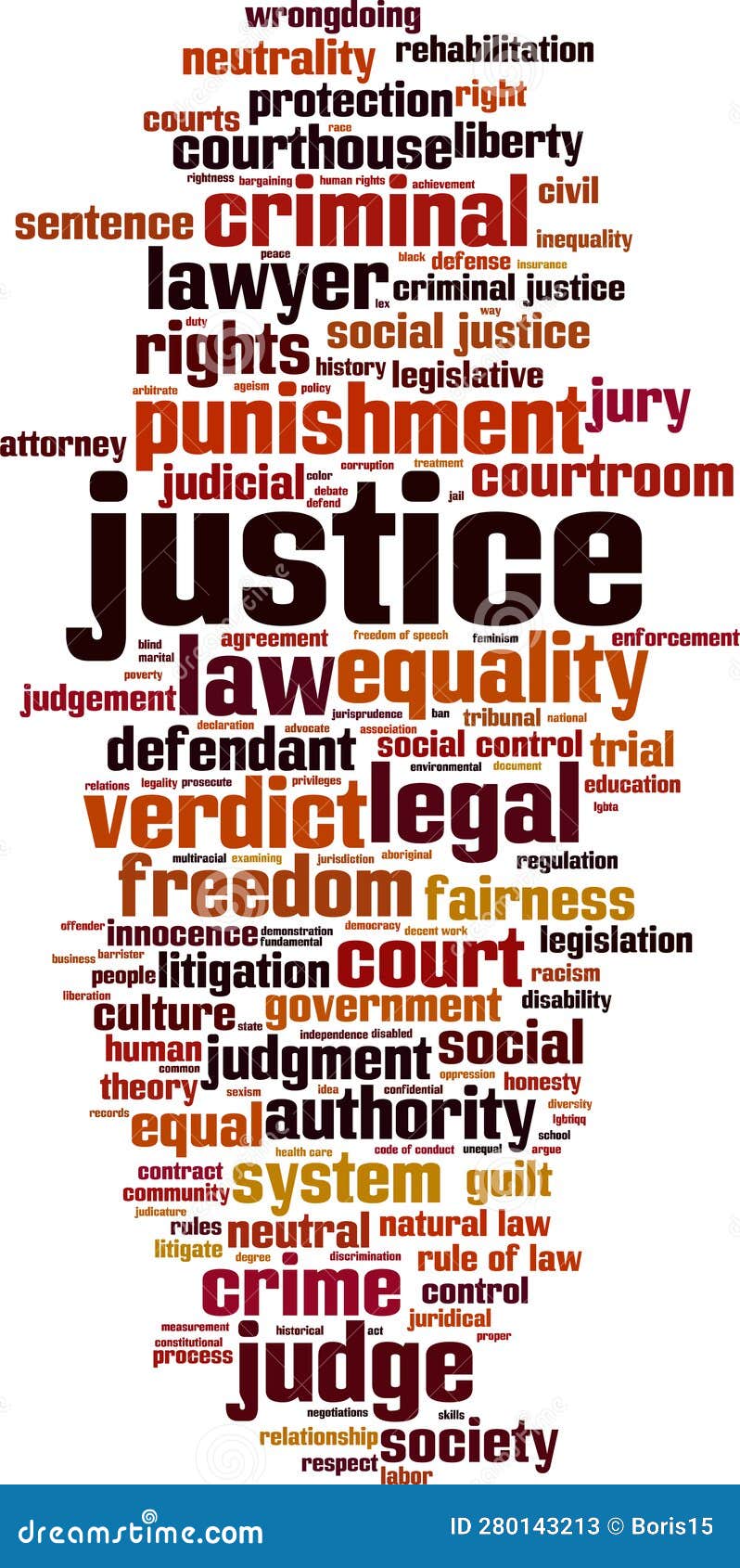 Justice word cloud stock vector. Illustration of word - 280143213