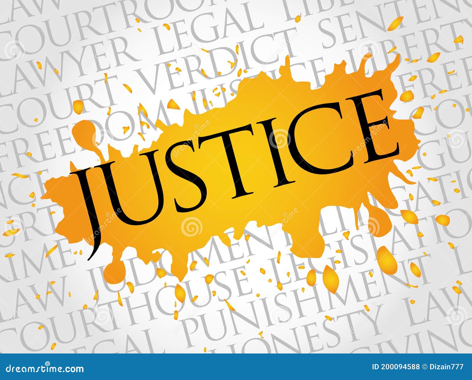 Justice word cloud stock illustration. Illustration of racism - 200094588