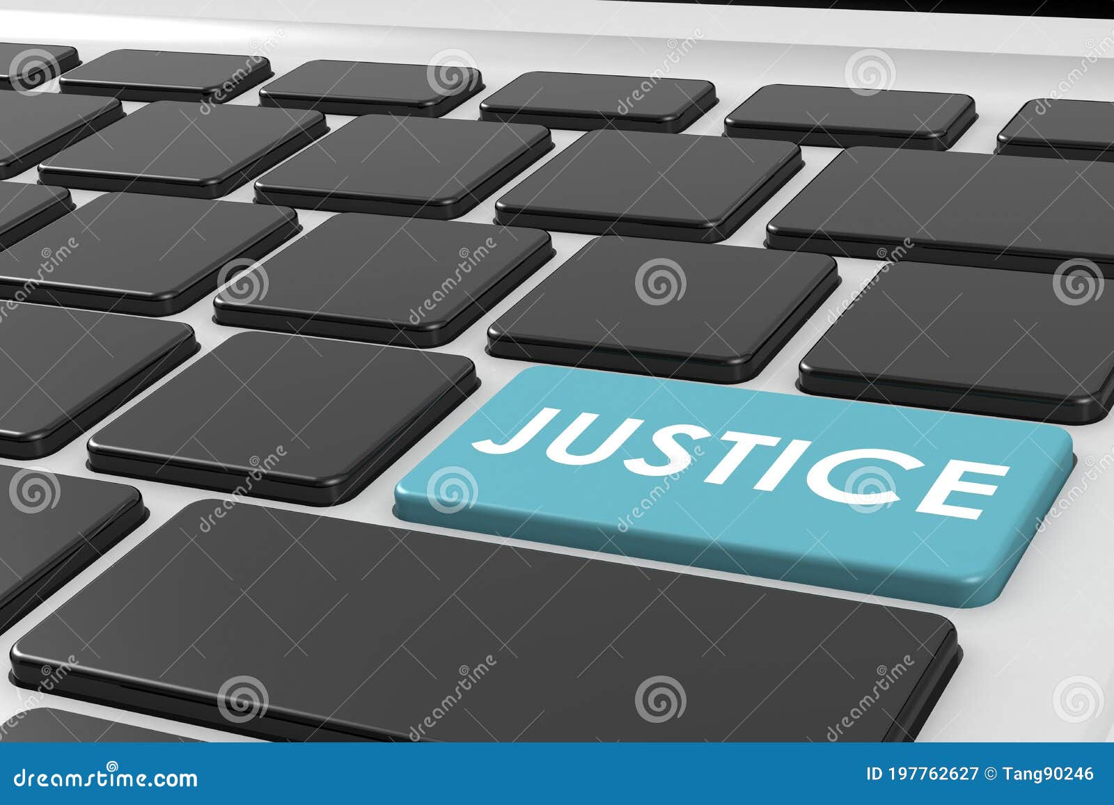 Justice Word on Laptop Keyboard Stock Illustration - Illustration of ...