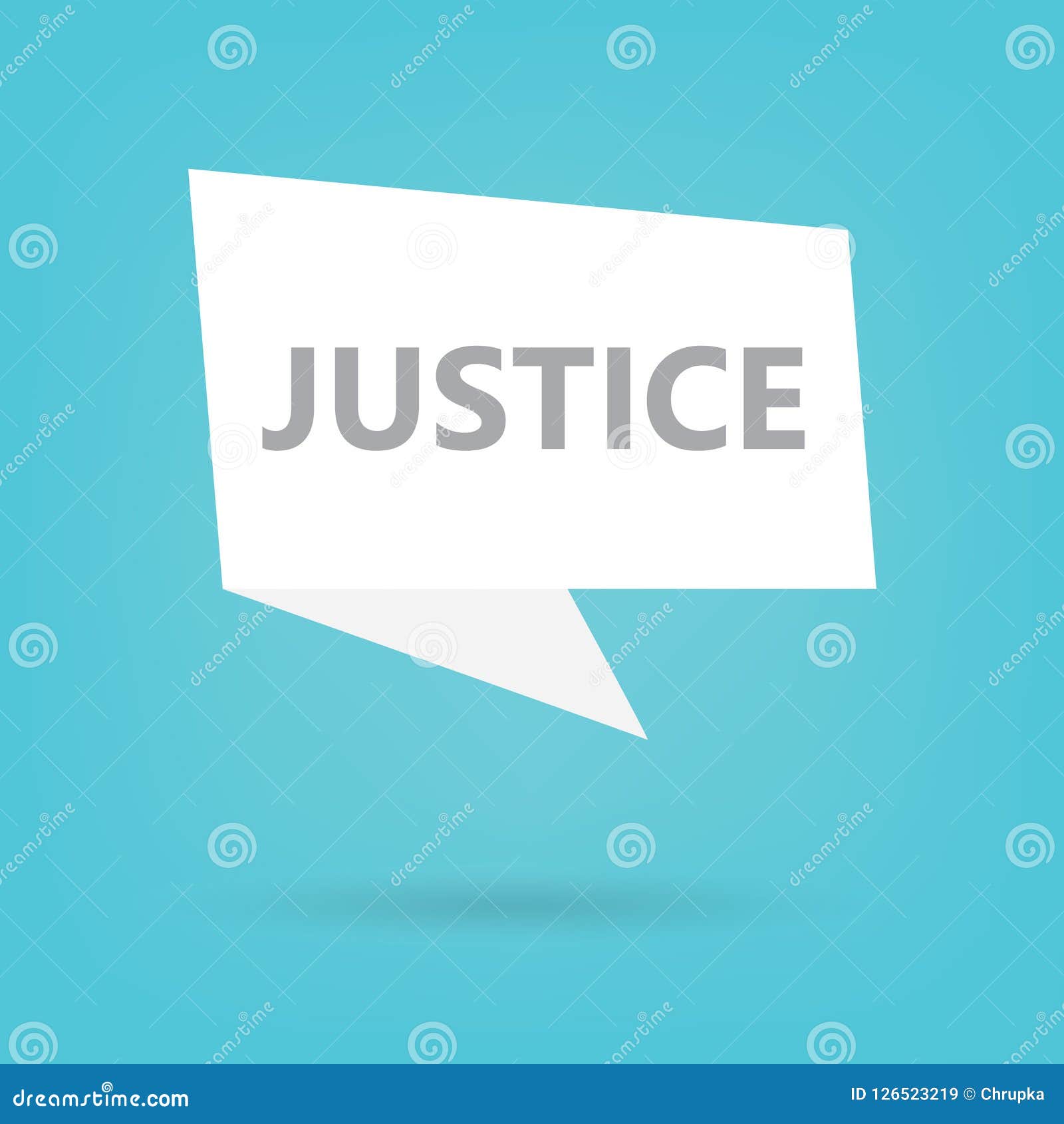 Justice Word on a Speech Bubble Stock Vector - Illustration of lawyer ...