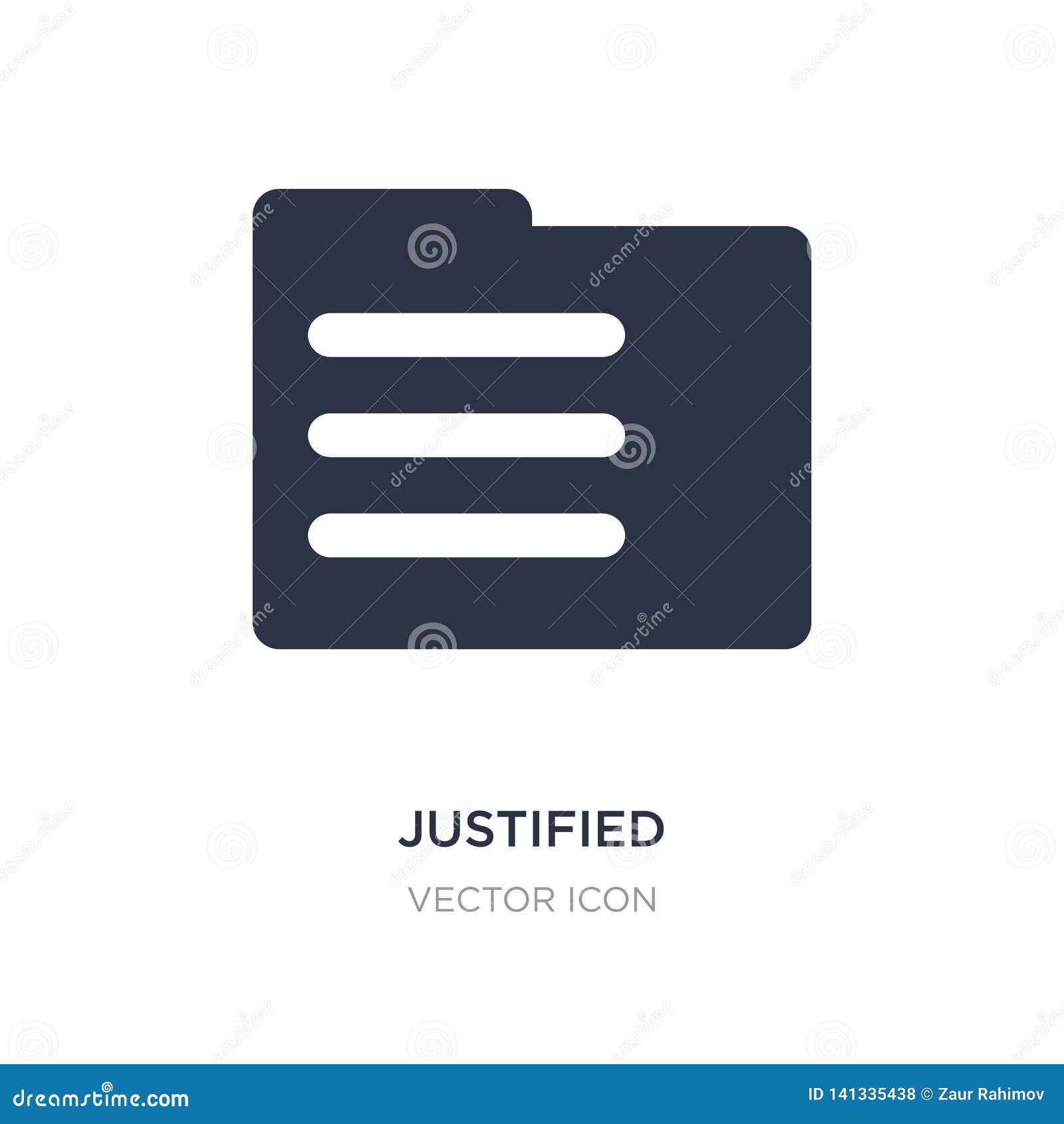 Justified Icon On White Background Simple Element Illustration From Ui