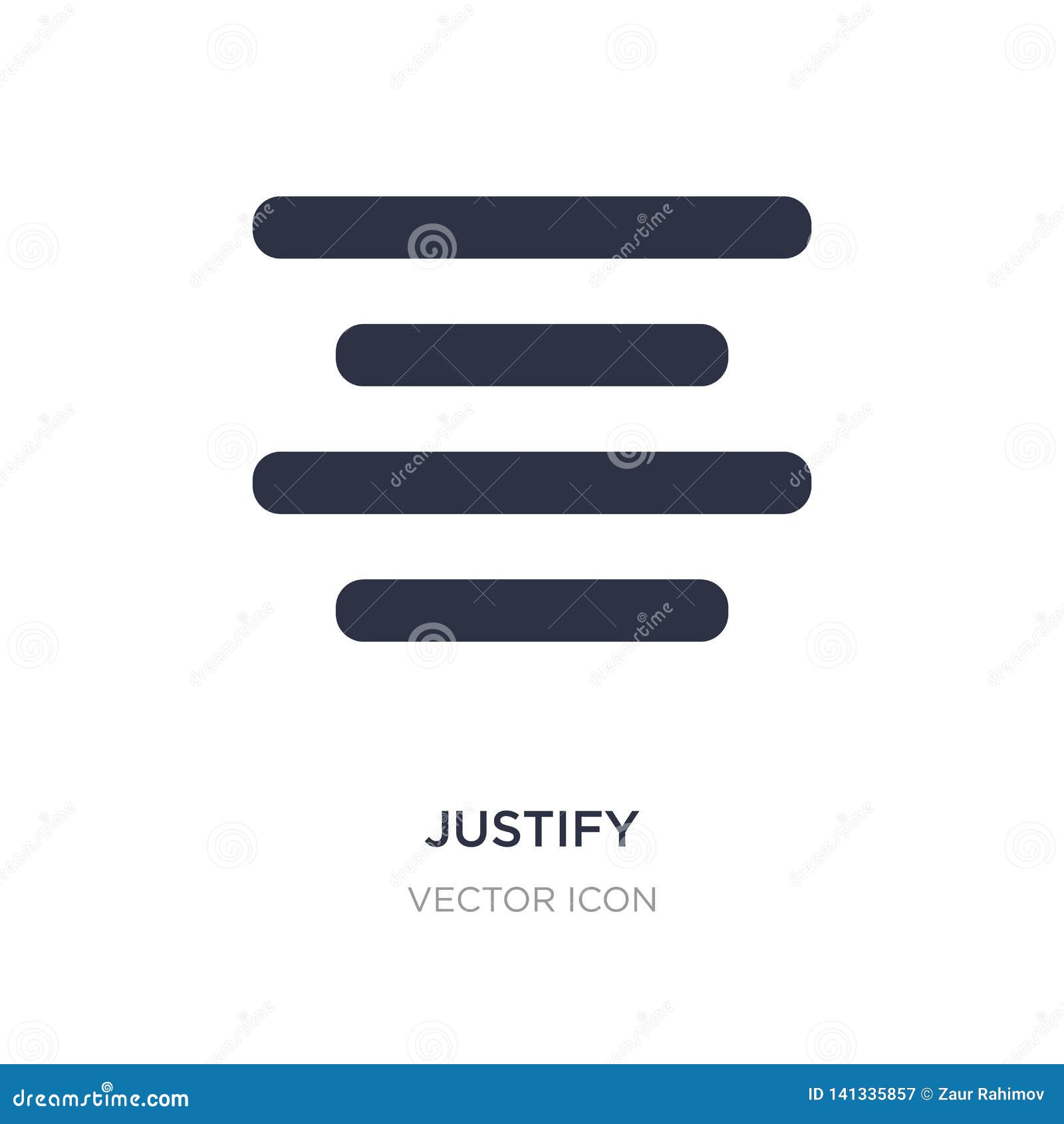 Justify Icon on White Background. Simple Element Illustration from UI ...