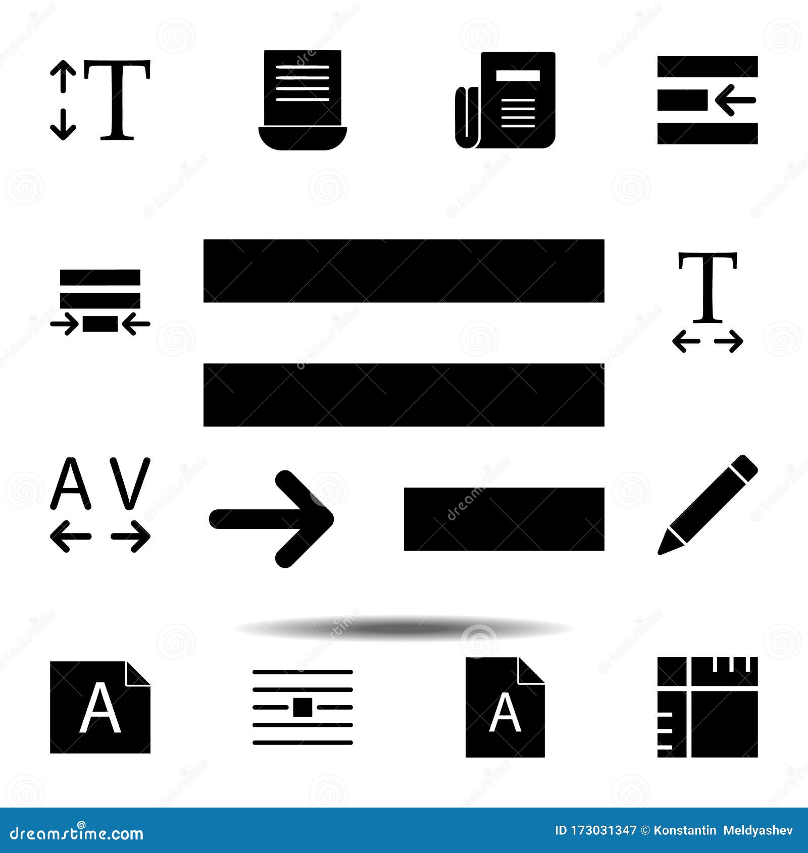 Justify Text Icon. Can Be Used For Web, Logo, Mobile App, UI, UX On ...