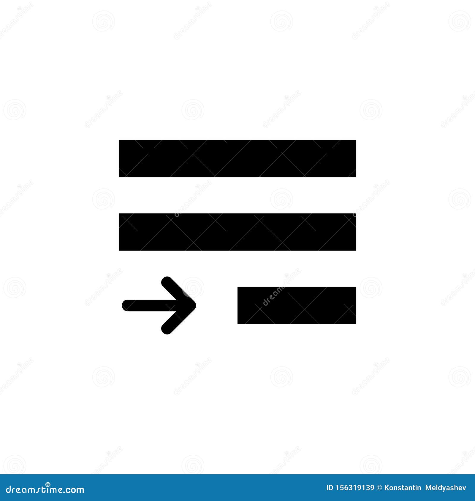 Justify Text Icon. Simple Glyph Vector of Text Editor Set Icons for UI ...
