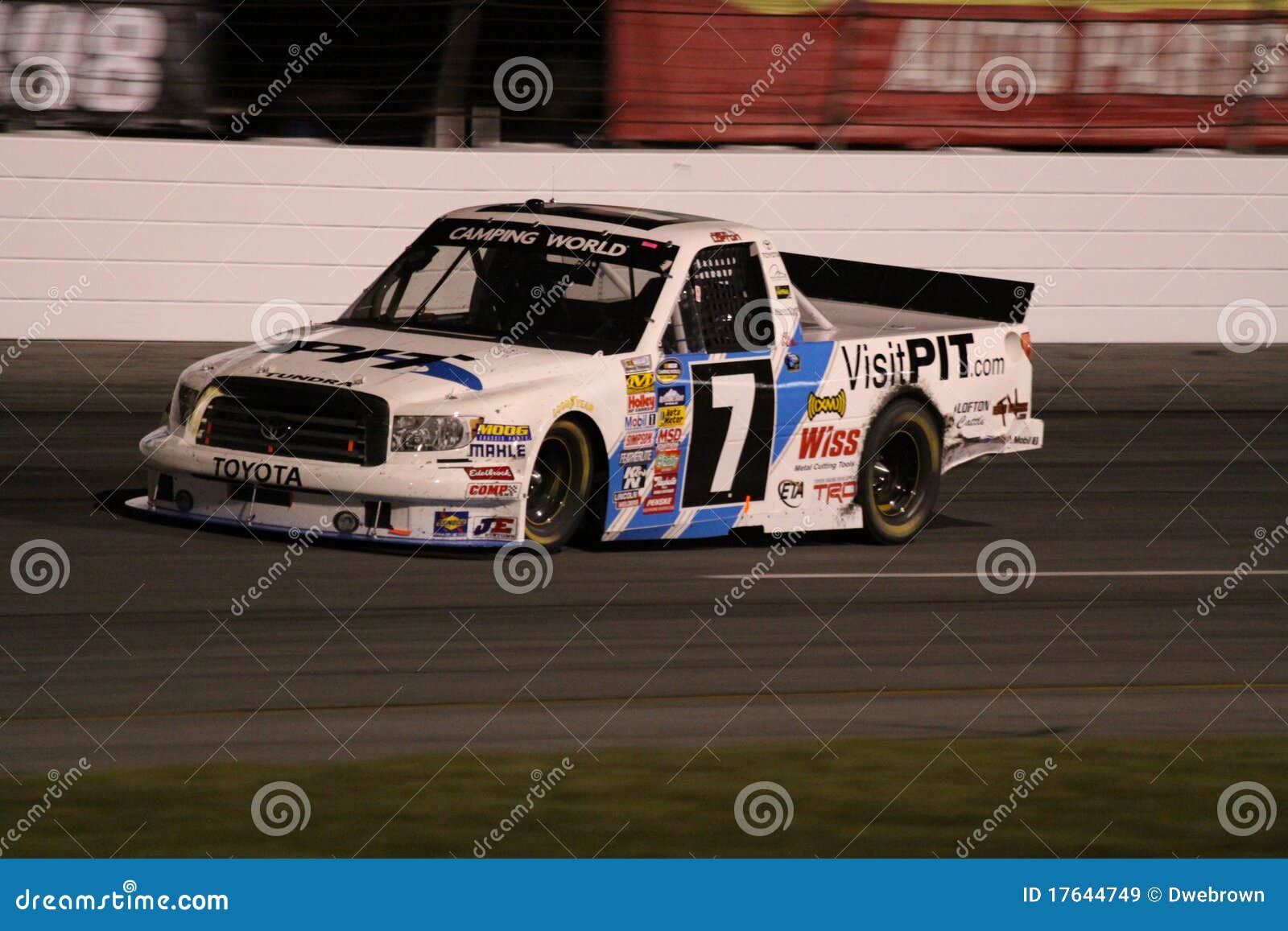 Justin Lofton NASCAR Truck Series ORP Exit 2 Night Editorial Stock ...