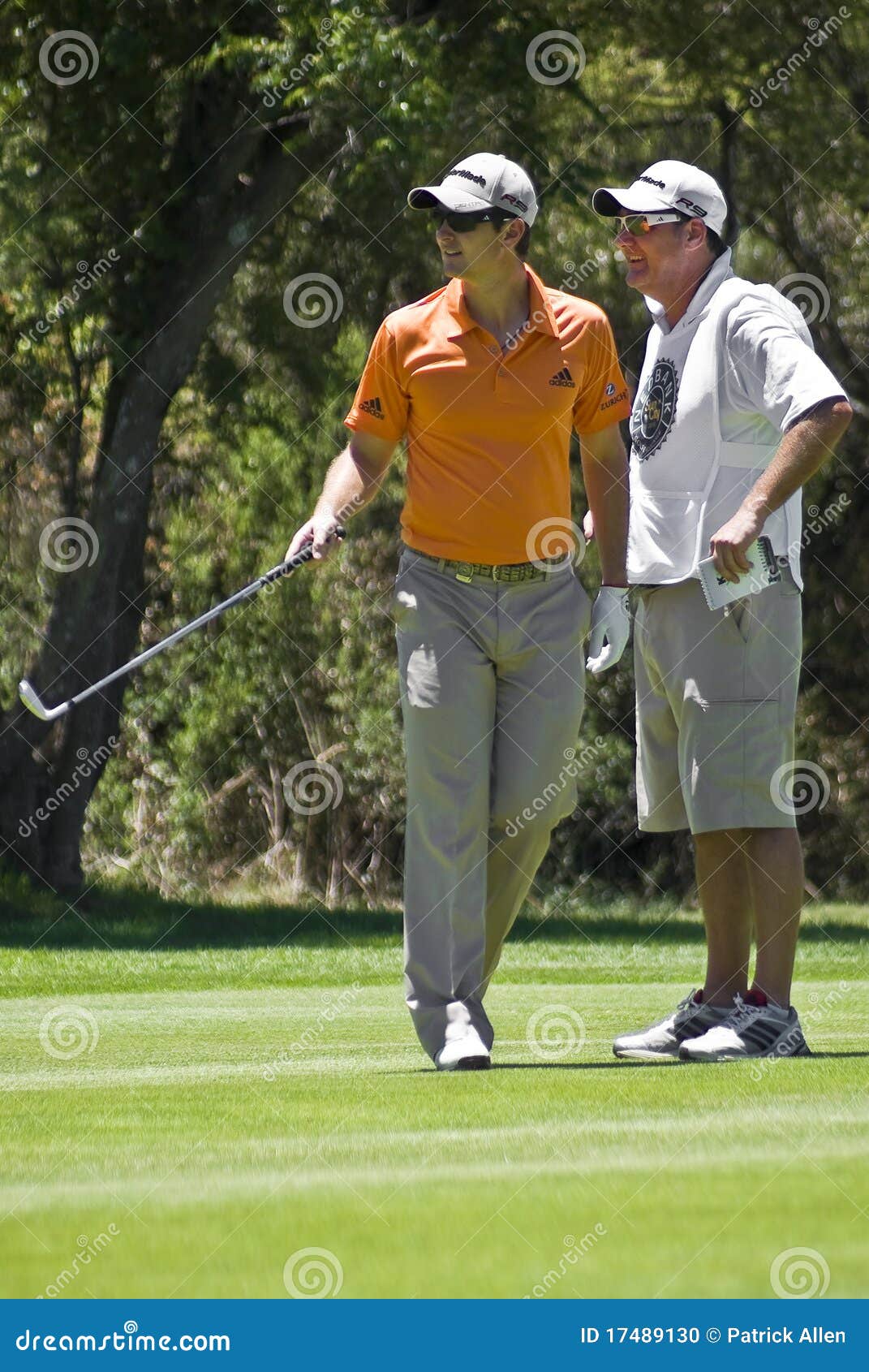 Justin Rose and Caddie editorial image. Image of chip - 17489130