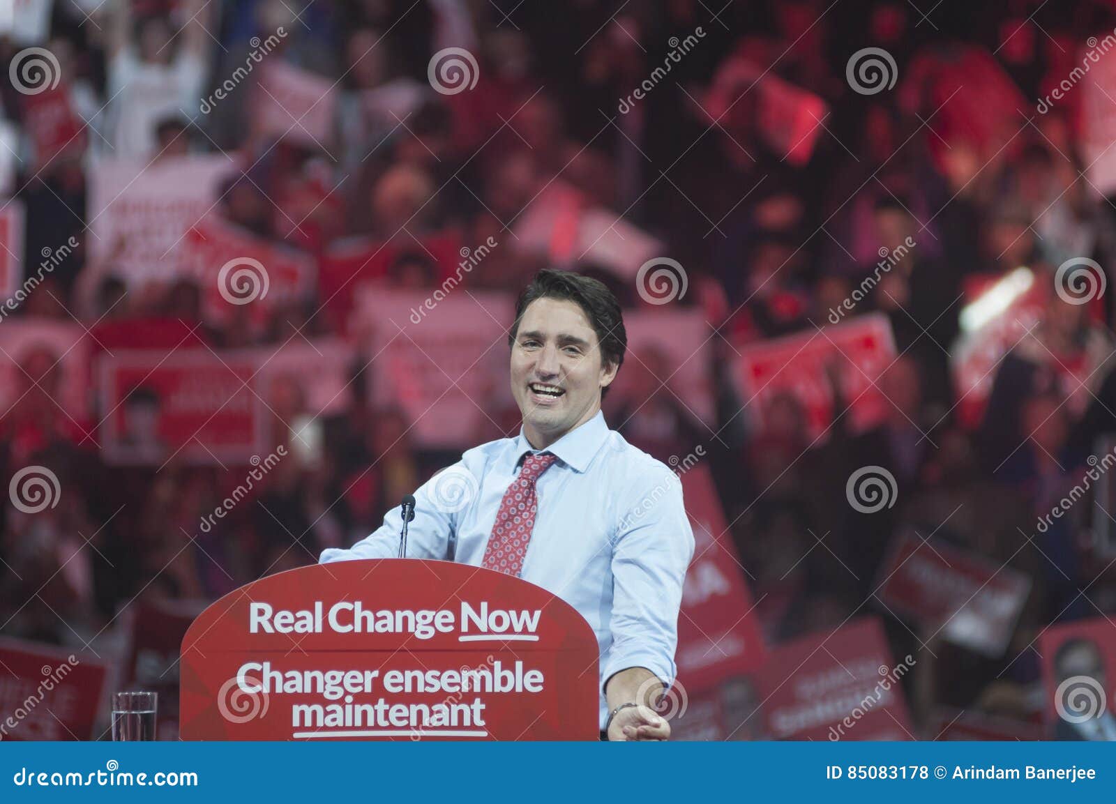 Justin Trudeau Election Rally Editorial Stock Photo - Image of multi ...