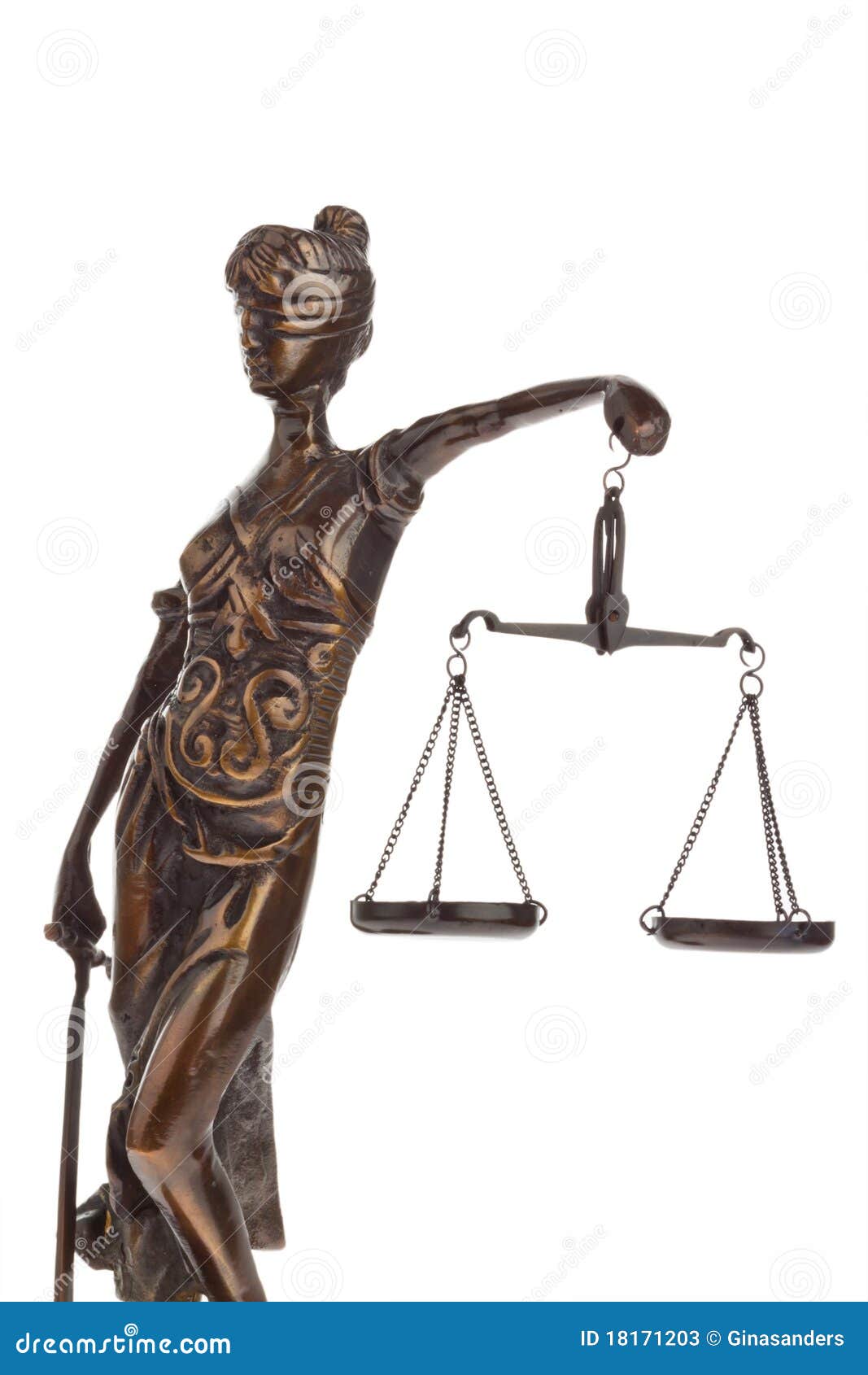 Justitia Figure with Scales. Law and Justice. Stock Image - Image of ...