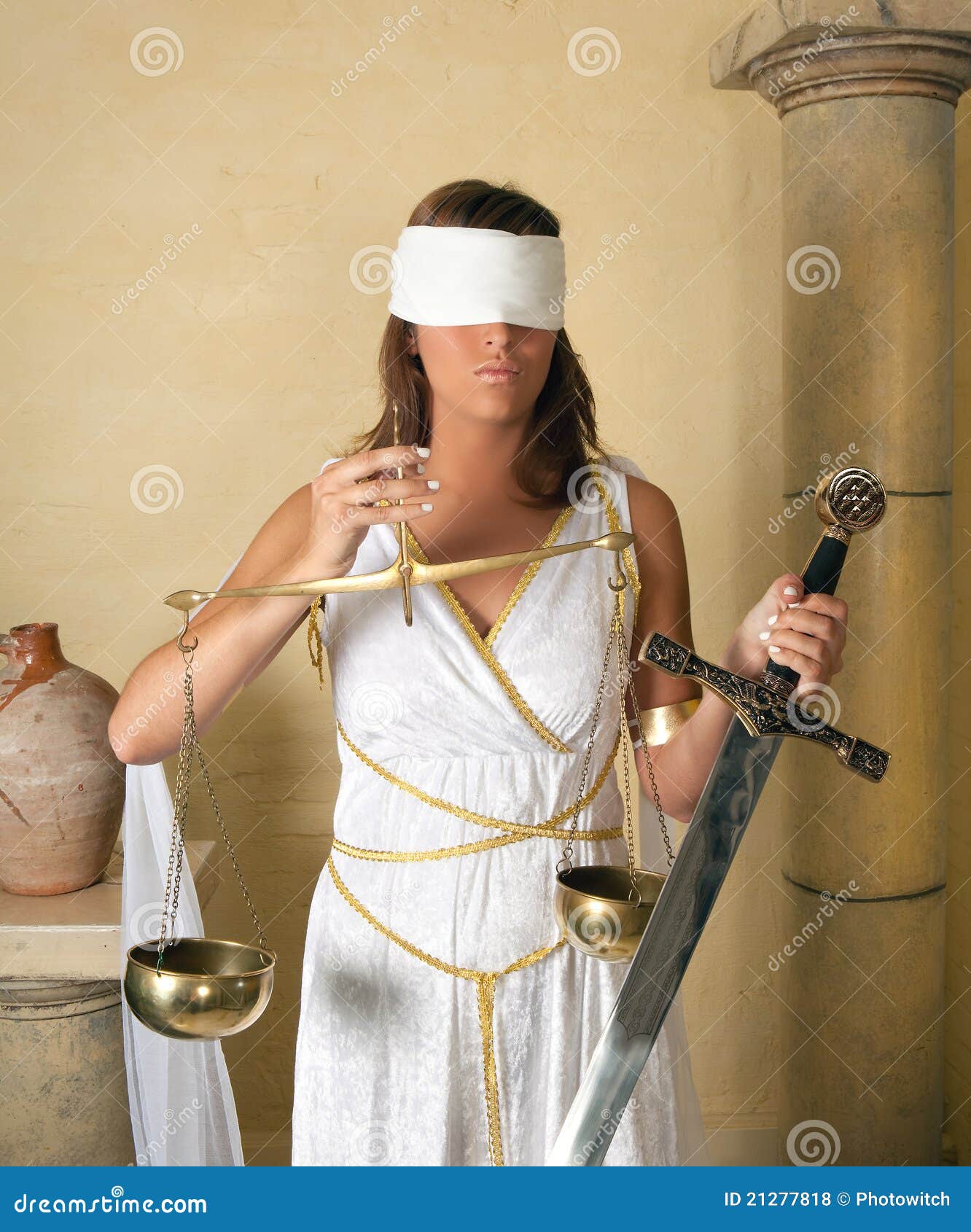 Justitia woman stock photo. Image of portrait, scales - 21277818