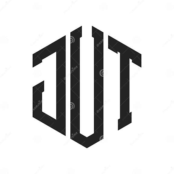 JUT Logo Design. Initial Letter JUT Monogram Logo Using Hexagon Shape ...