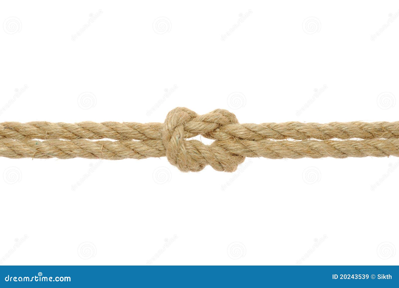 Jute Rope with Reef Knot stock image. Image of marina - 20243539