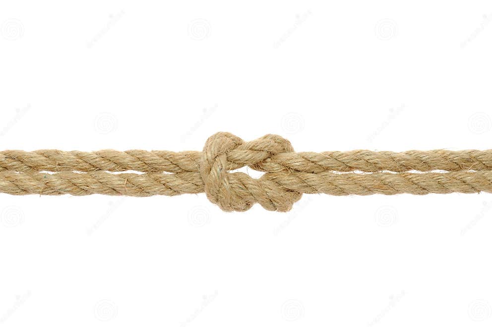 Jute Rope with Reef Knot stock image. Image of marina - 20243539