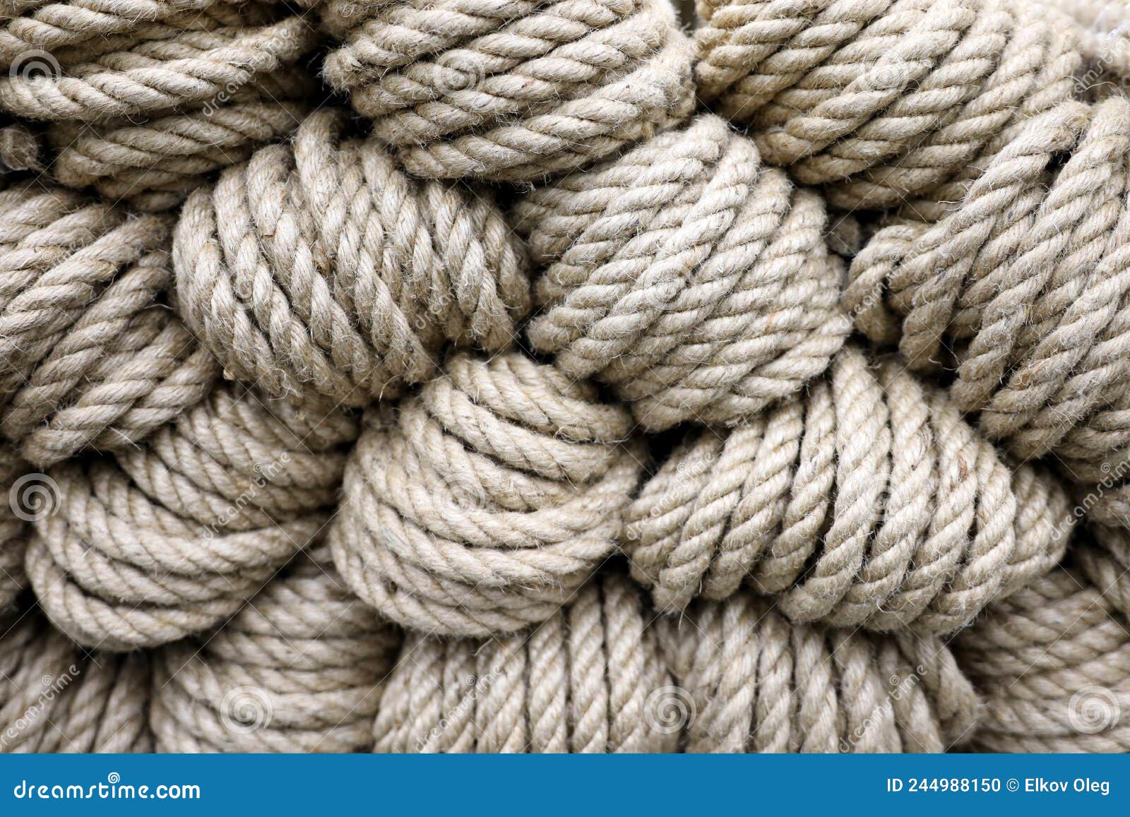 Jute Rope in a Rolls for Background Stock Photo - Image of background ...