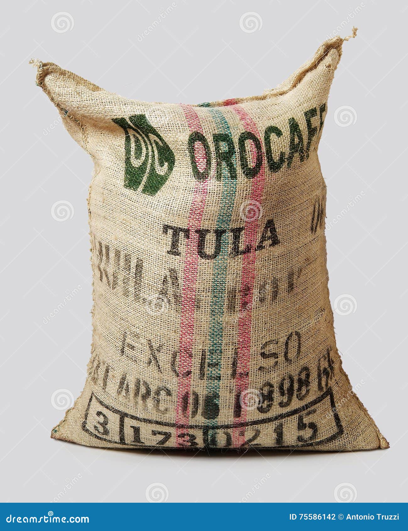 Jute Sack Filled with Label Tula Coffee Editorial Photography - Image ...