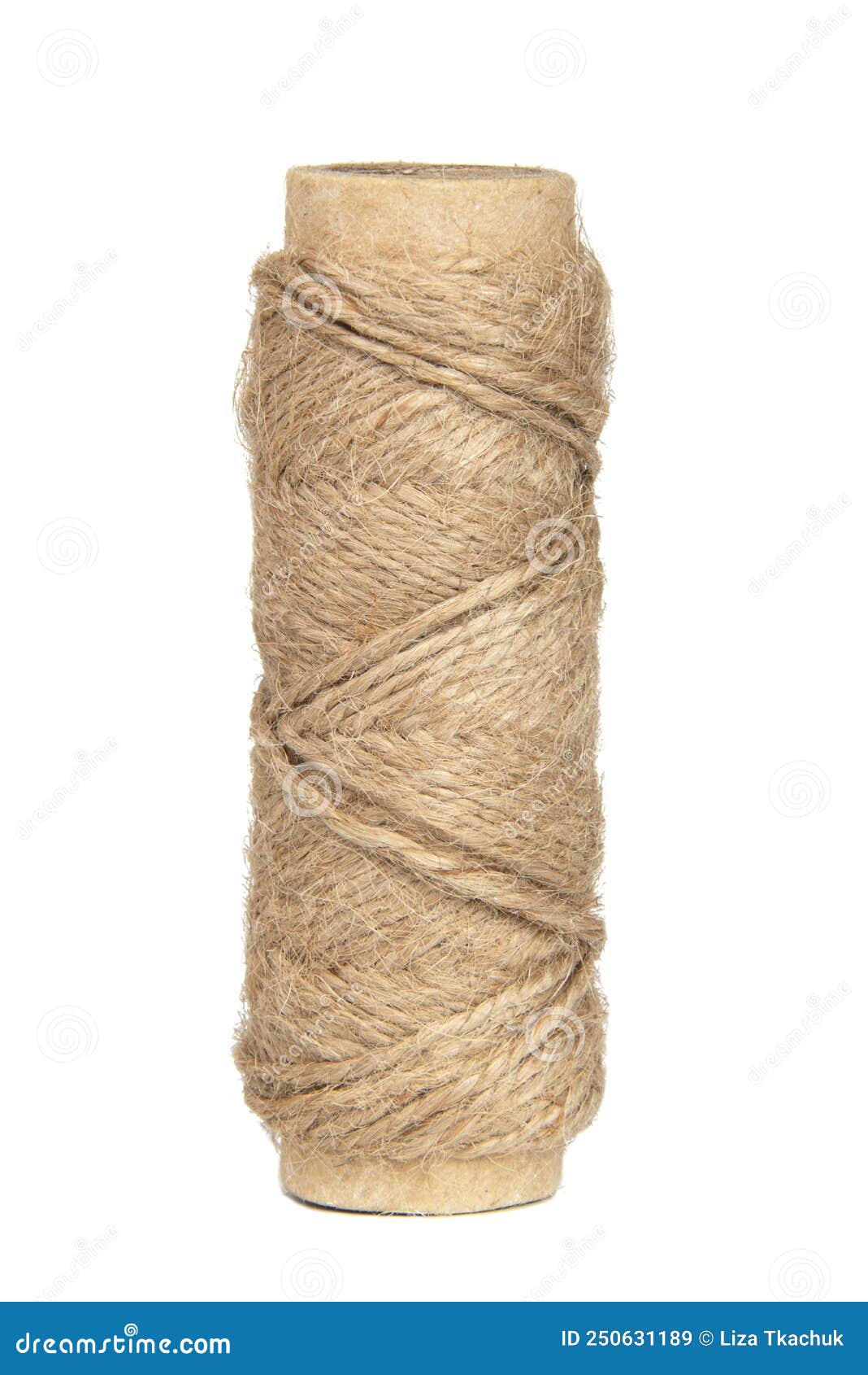 Jute Thread Craft Roll Isolated on the White Background Stock Image ...