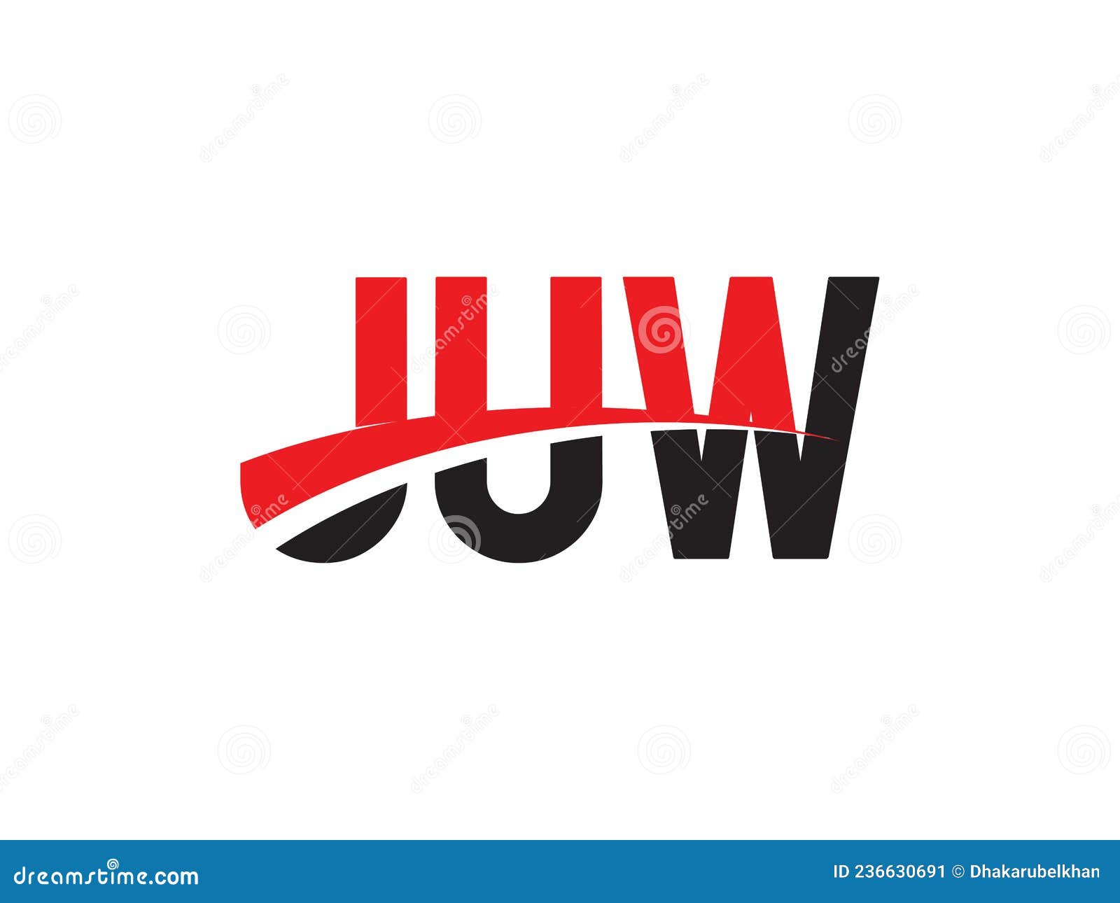 JUW Letter Initial Logo Design Vector Illustration Stock Image - Image ...