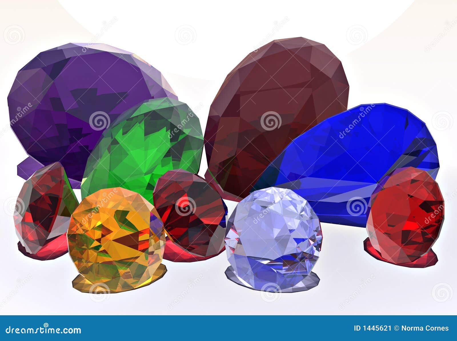 Juwelen, Diamant, Robijn, Saffier Stock Illustratie - Illustration of ...