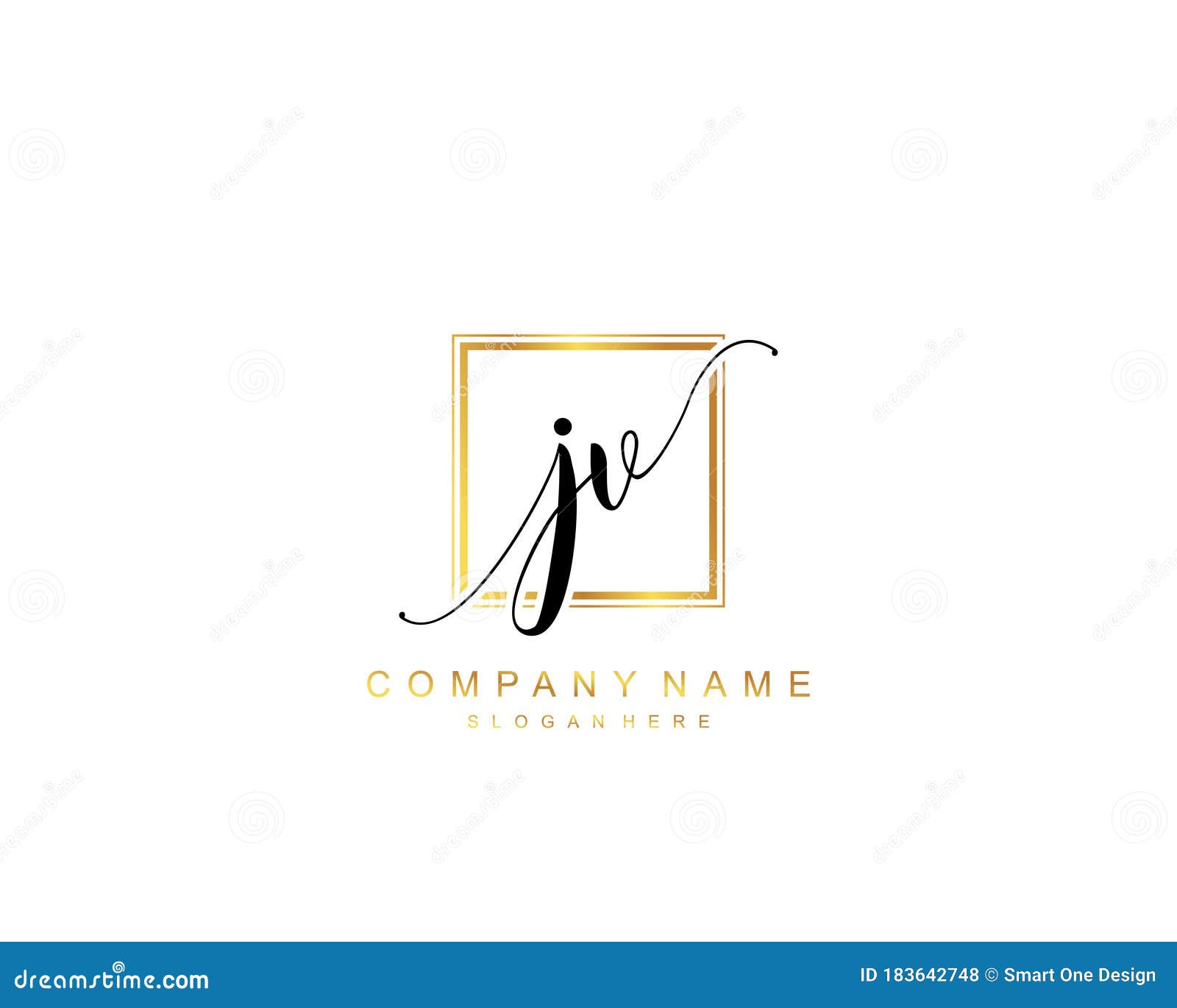 Initial JV Signature Logo Template Vector Stock Vector - Illustration ...