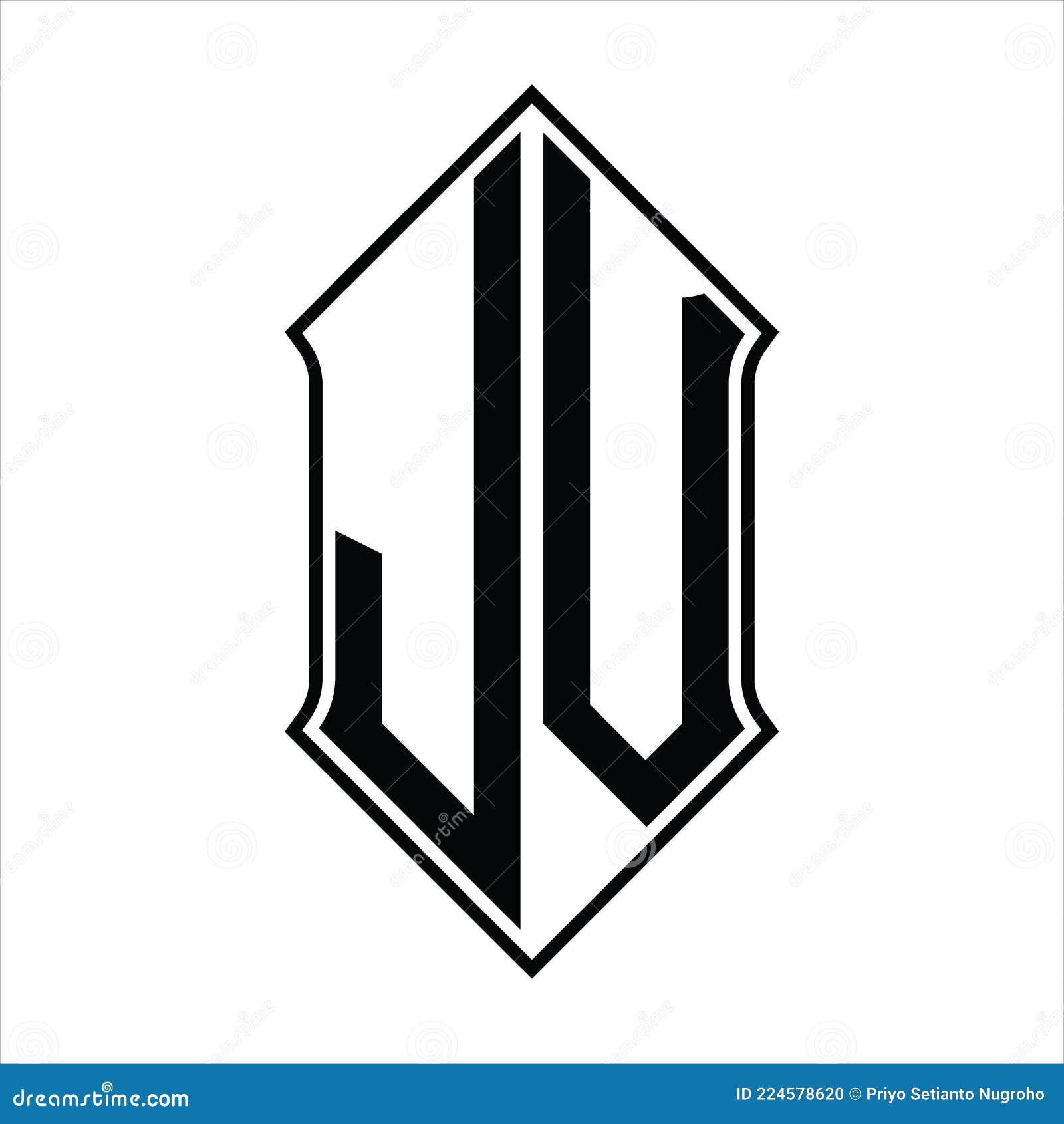 JV Logo Monogram with Shieldshape and Outline Design Template Vector ...